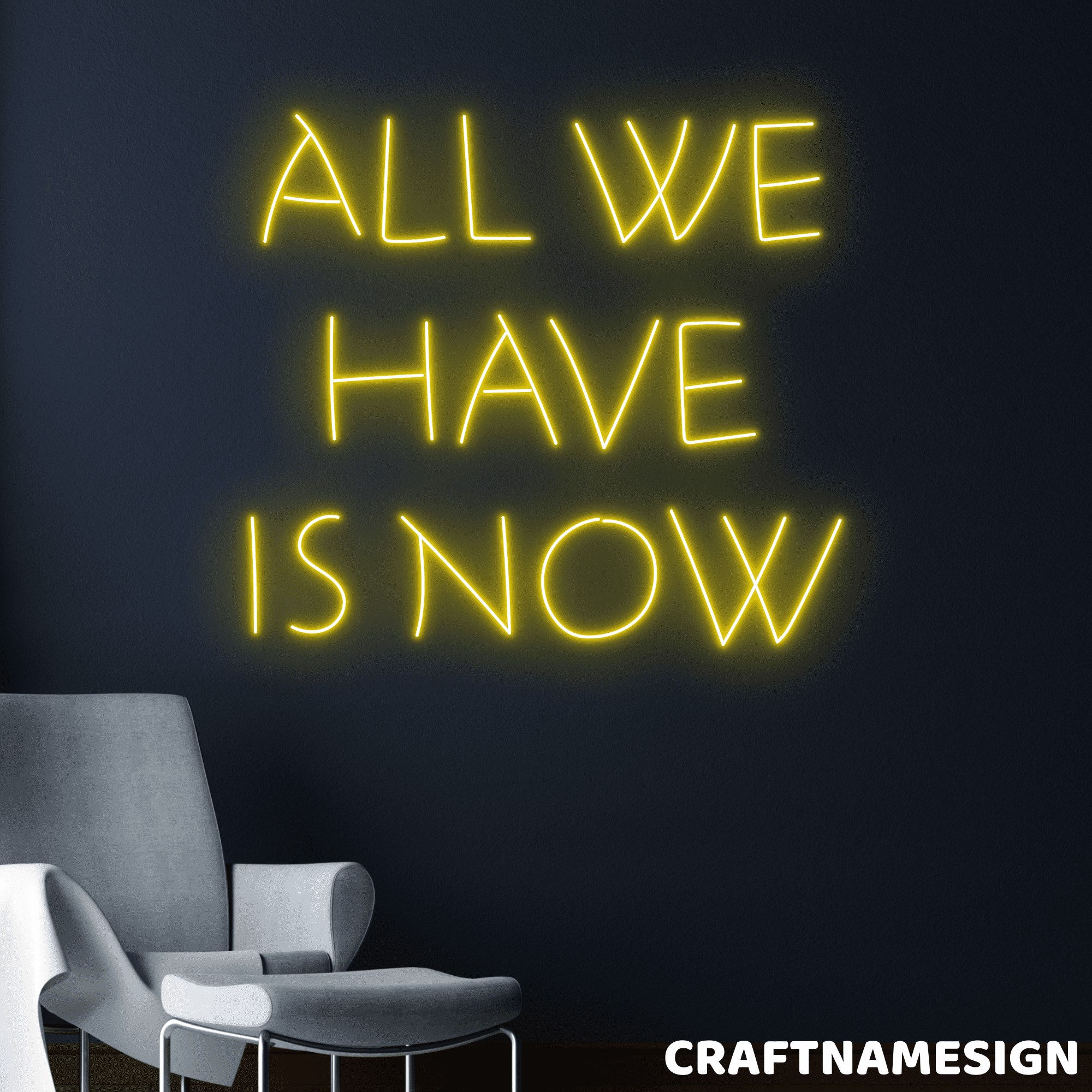Craftnamesign All We Have Is Now Neon Sign, Anniversary Wedding Party ...
