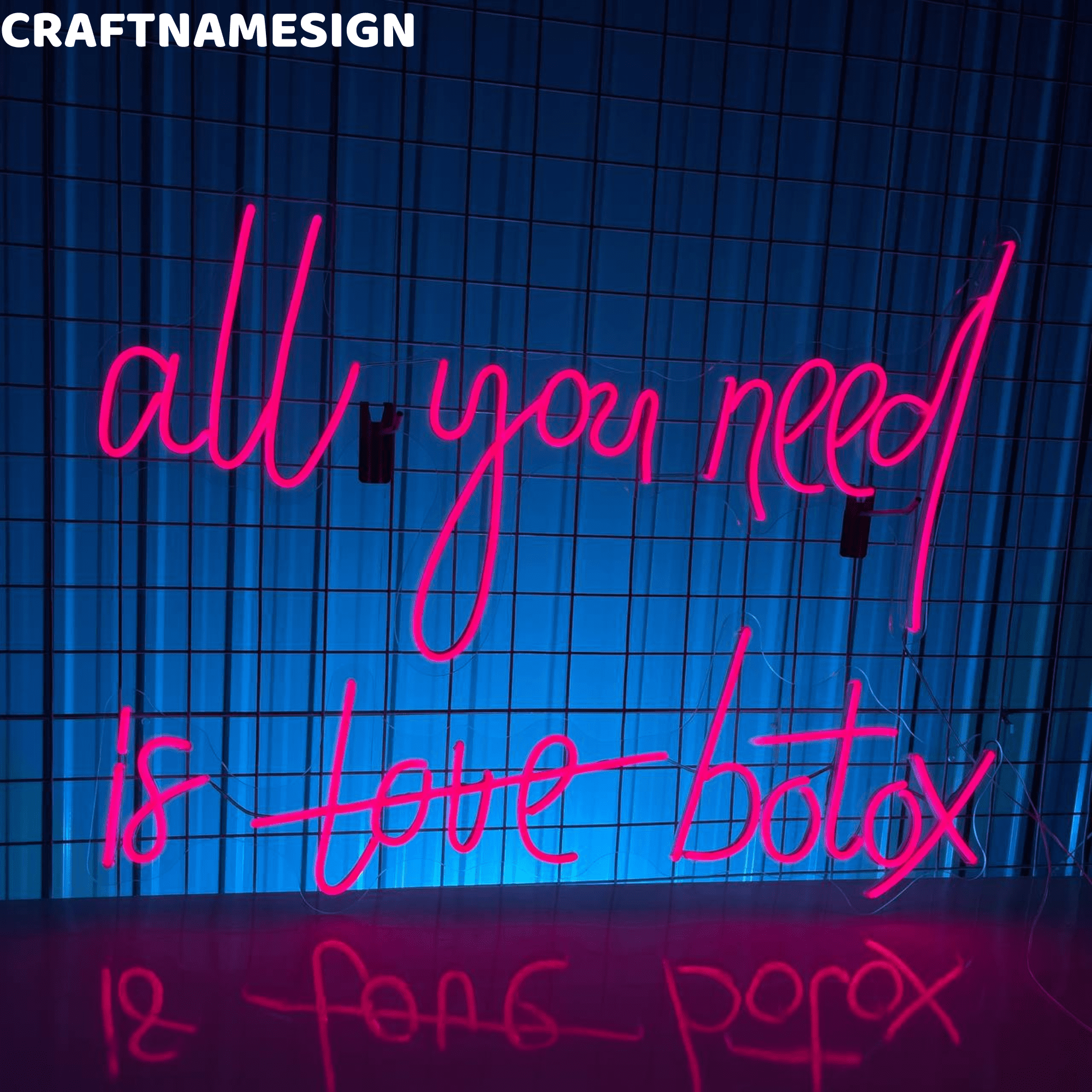Craftnamesign All You Need Is Love Botox Neon Sign, Botox Filler Spa ...