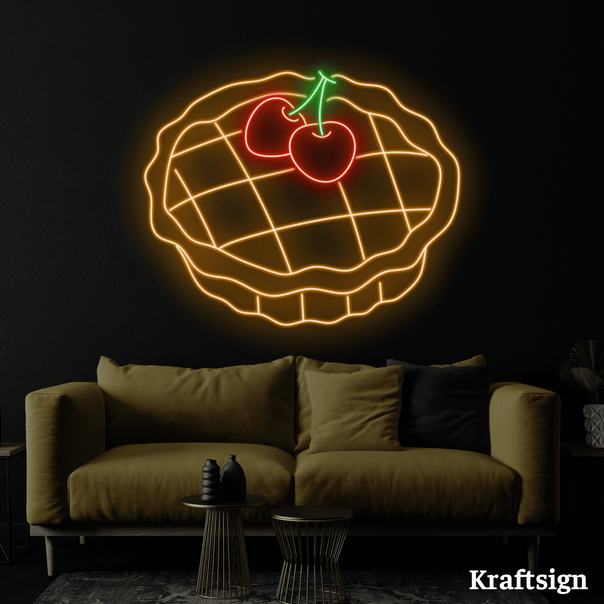 Craftnamesign Apple Cakes Neon Sign, Bakery Decor, Cake Shop LED Light ...