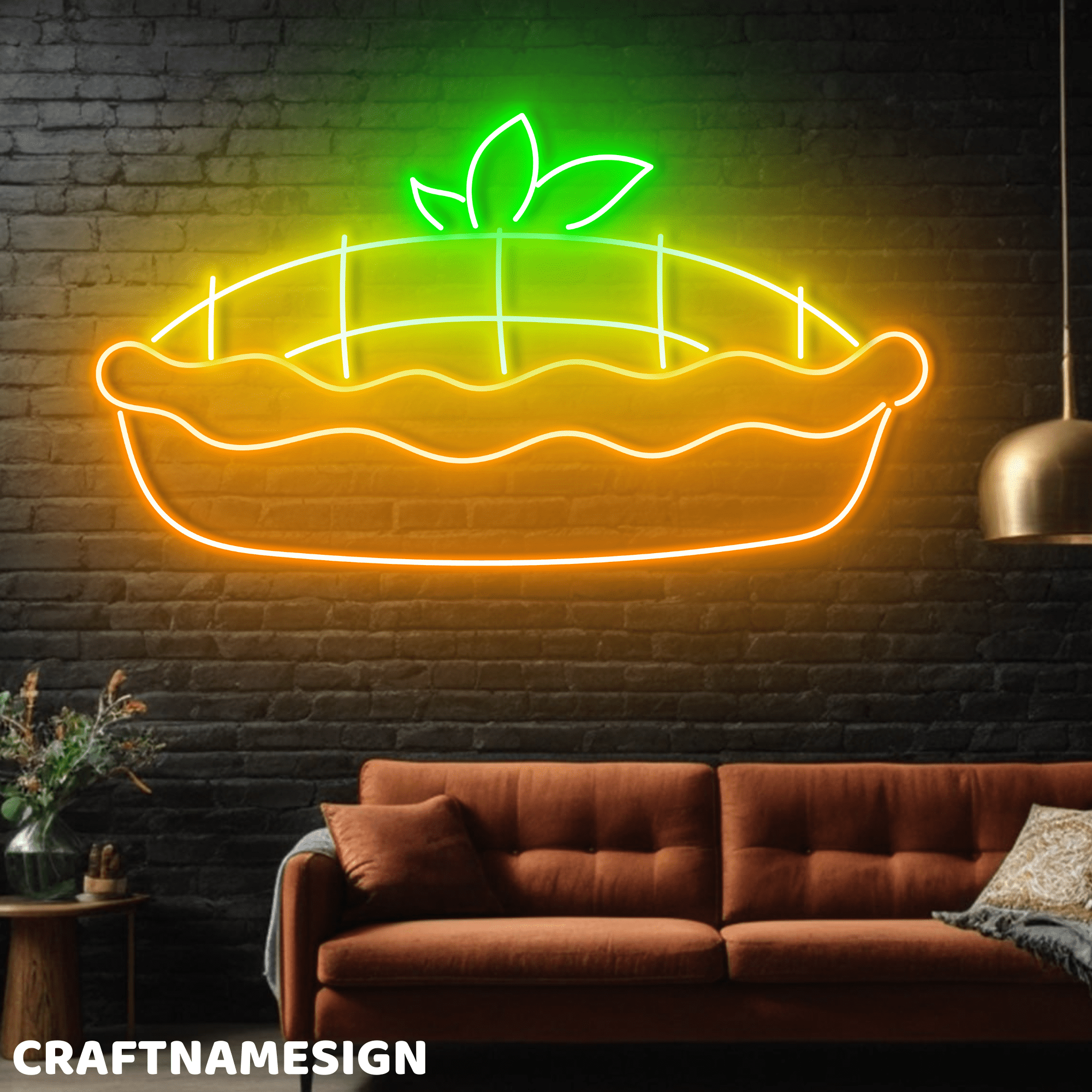 Craftnamesign Apple Pie Neon Sign, Baking Shop Wall Art, Dessert Wall ...