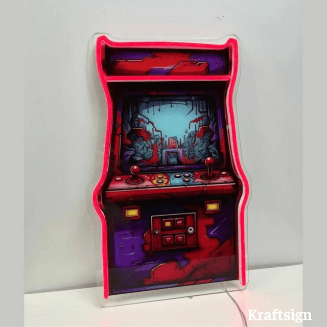 Craftnamesign Arcade Game Neon Acrylic Print Sign, Game Room Led Sign ...
