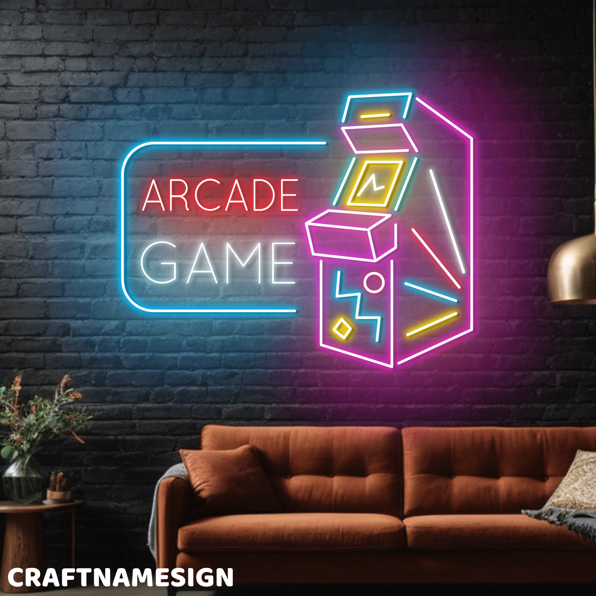 Craftnamesign Arcade Game Neon Light For Wall Decor, Game Zone LED Wall ...