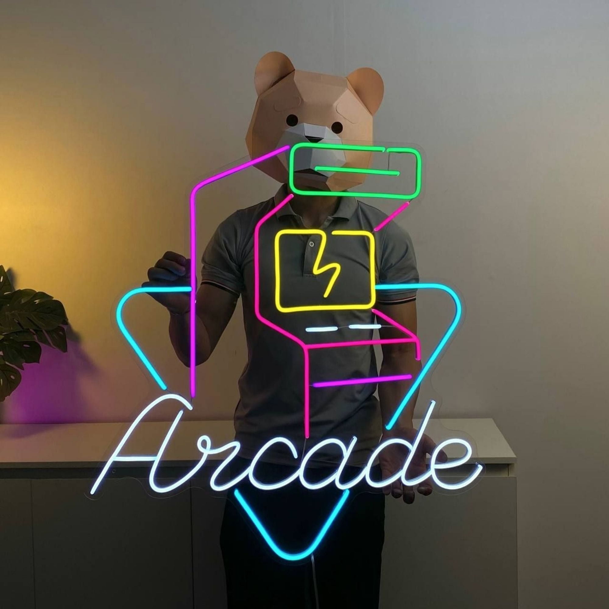 Craftnamesign Arcade Machine Neon Sign Wall Art, Arcade Game Room Led ...