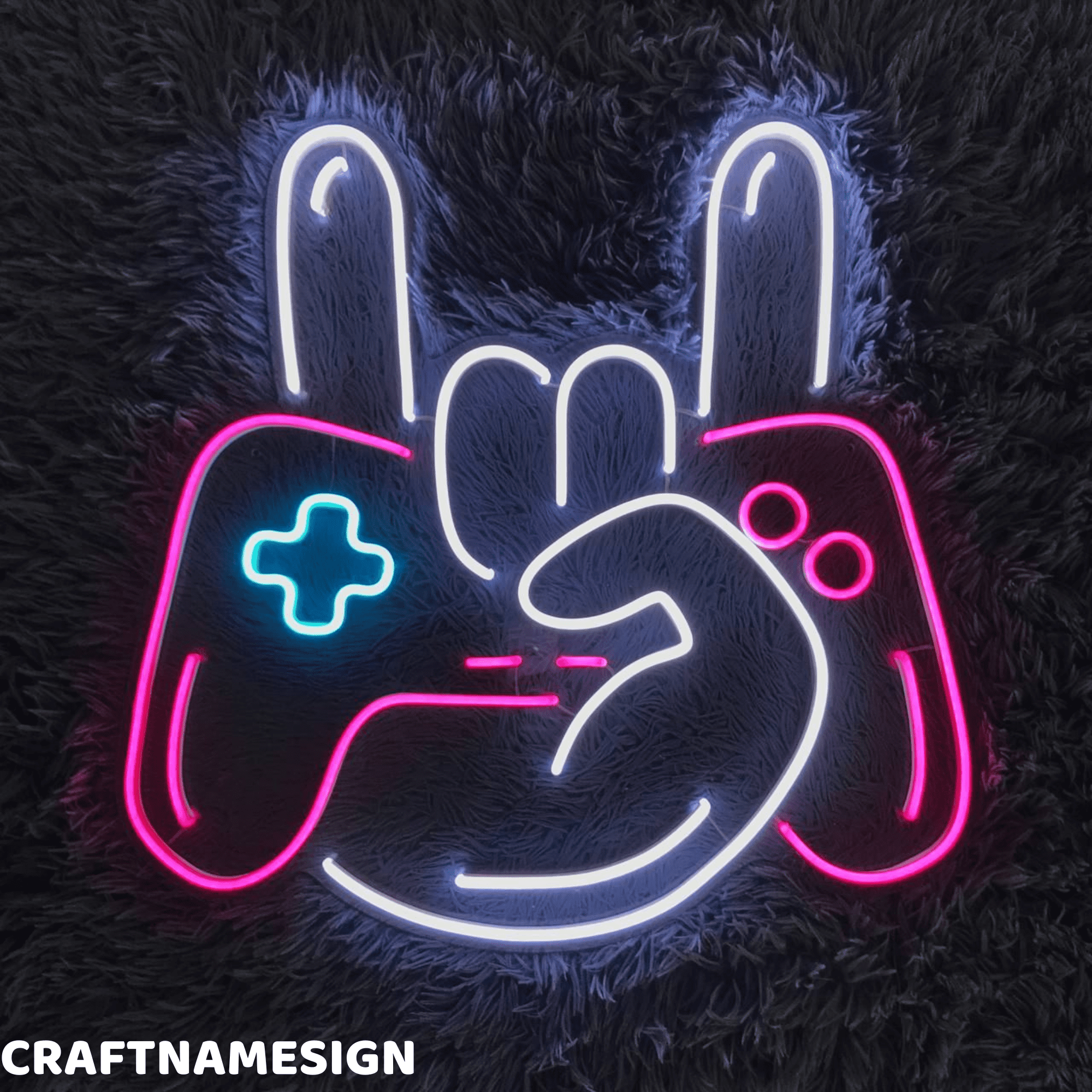 Craftnamesign Arcade Neon Sign, Play Game Room Wall Art, Game Club Wall ...