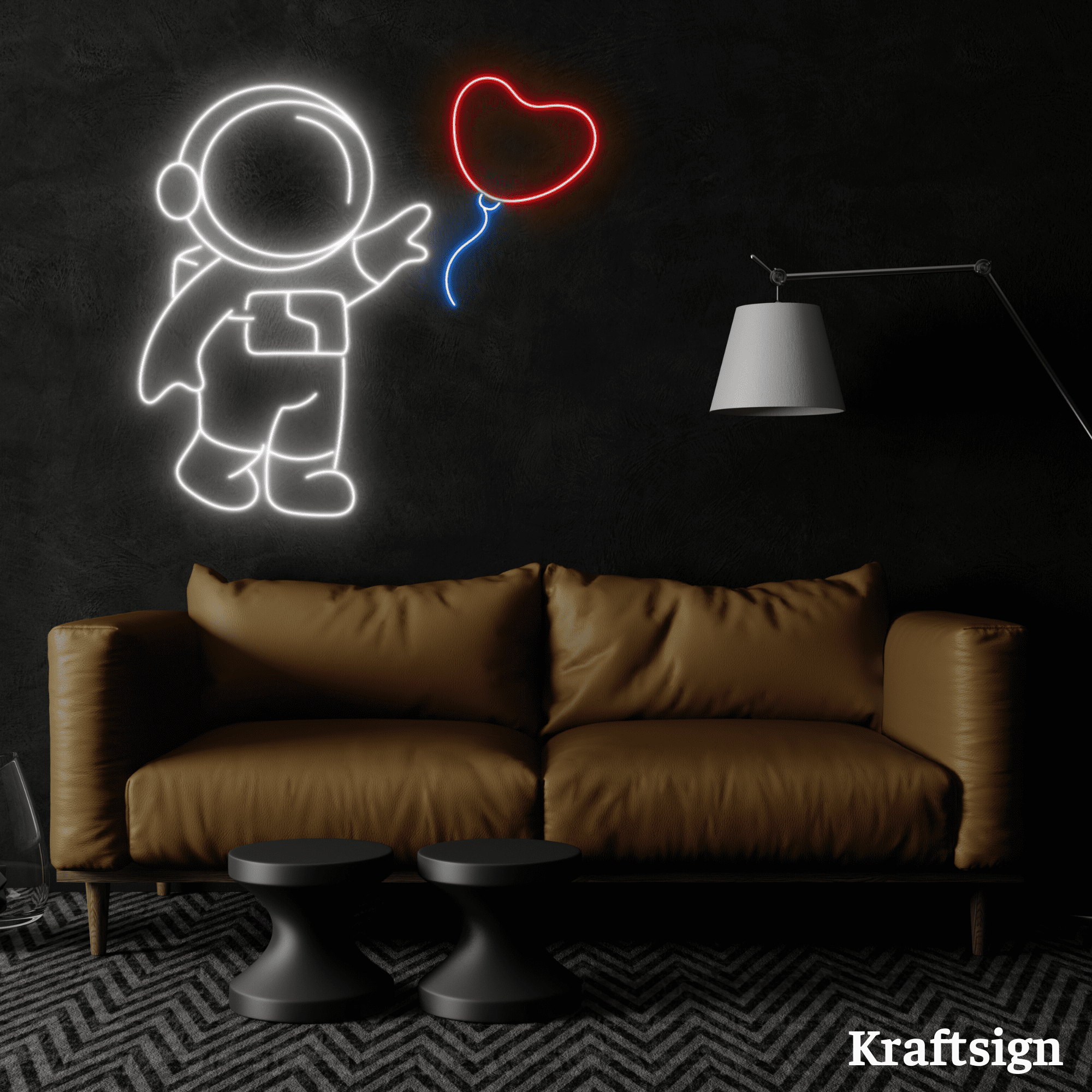 Craftnamesign Astronaut Ballon Neon Sign, Kid Room Decor, Spaceman ...
