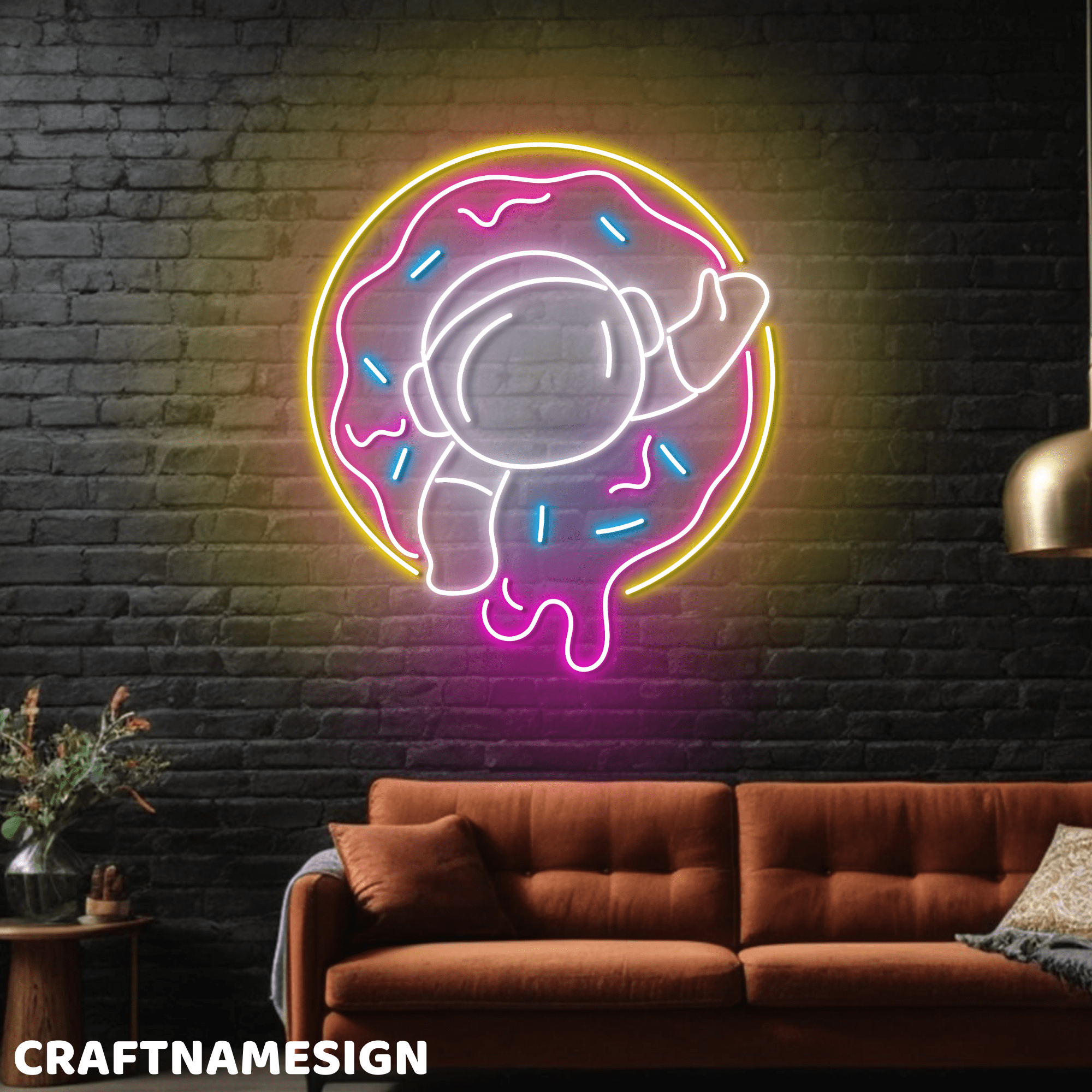 Craftnamesign Astronaut Donut Neon Light Artwork For Donut Cake Shop ...