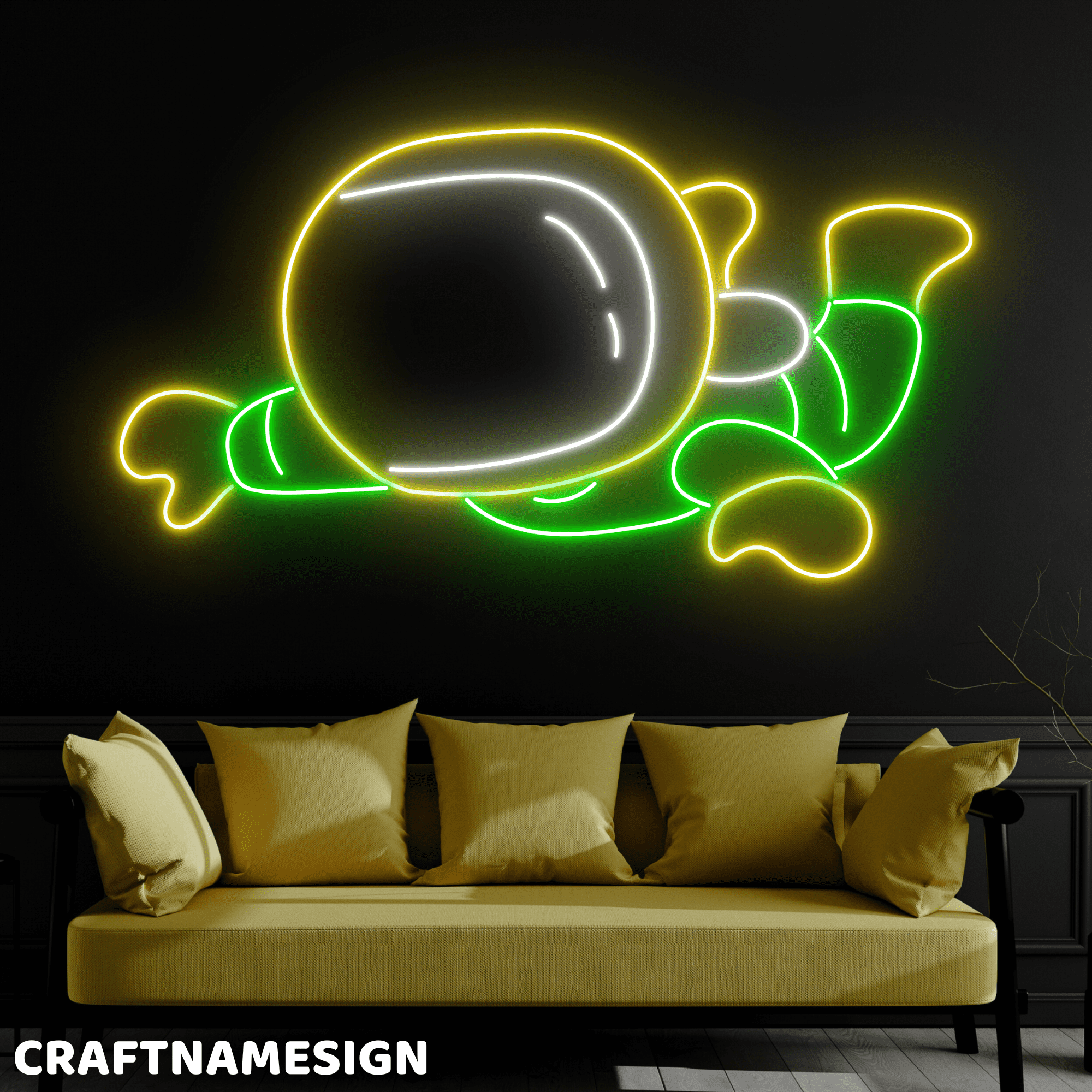 Craftnamesign Astronaut Flying Neon Sign, Kids Room Wall Art, Astronaut ...