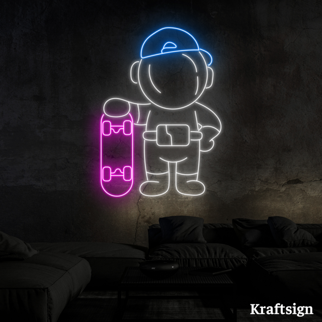 Craftnamesign Astronaut Neon Sign, Skate Shop Decor, Spaceman LED Signs ...
