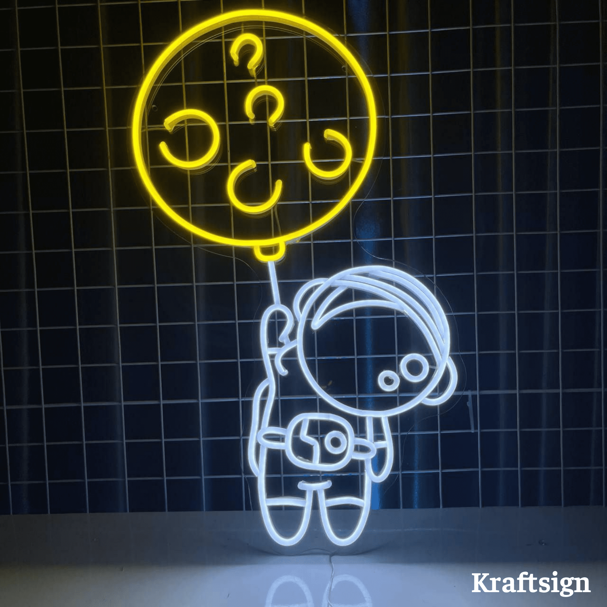 Craftnamesign Astronaut Planet Neon Sign, Spaceman Decor, Gifts For Kid ...