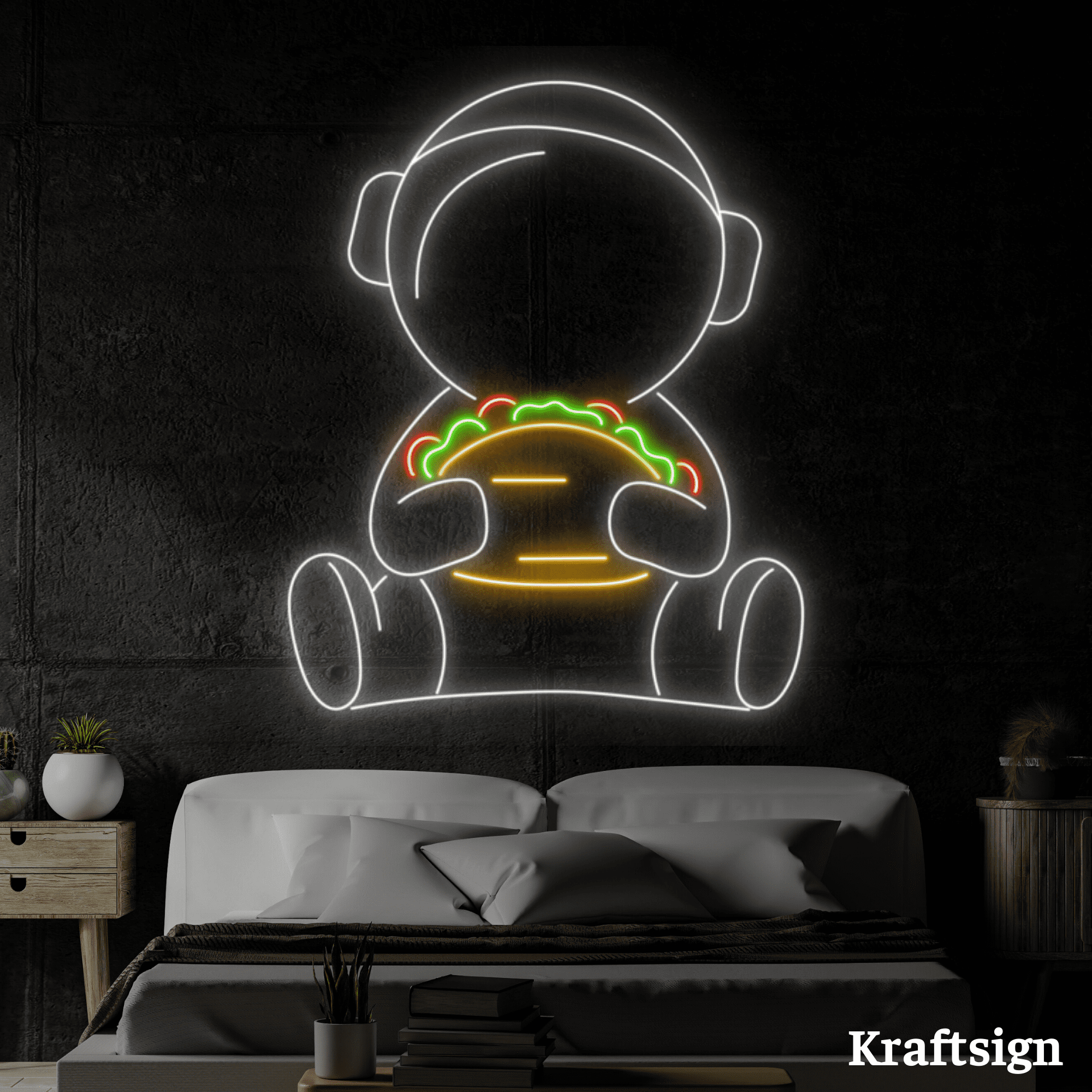 Craftnamesign Astronaut Tacos Neon Sign, Tacos Mexican Restaurant LED ...