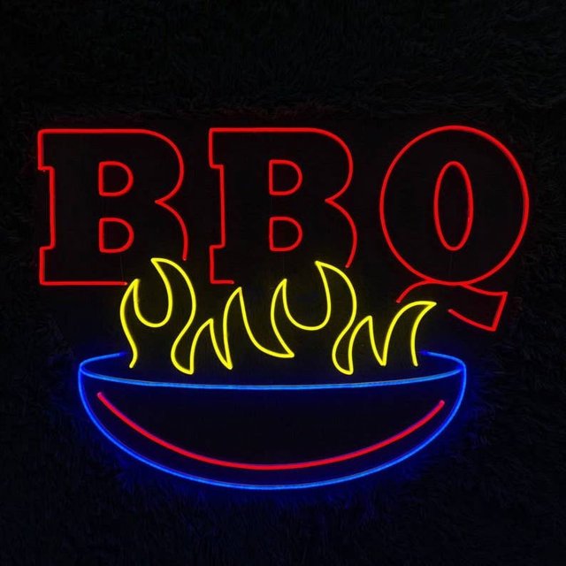 Craftnamesign BBQ Grills Neon Sign, BBQ Restaurant Decor, BBQ LED Signs ...