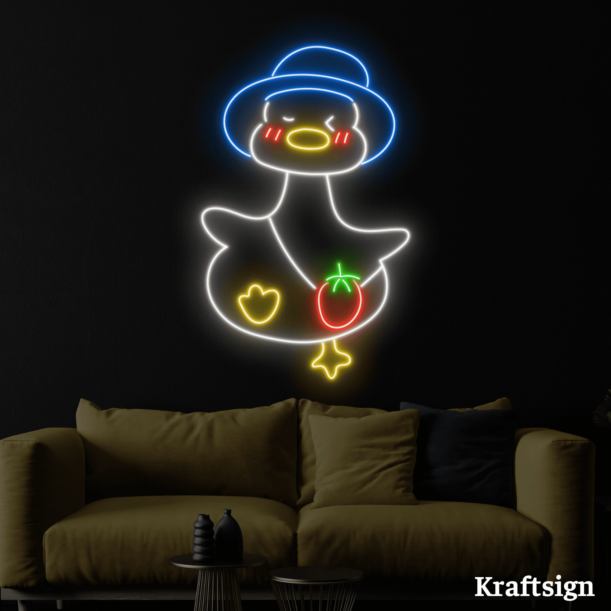 Craftnamesign Baby Duck Neon Sign, Nursery Room Decor, Kid Room Wall ...