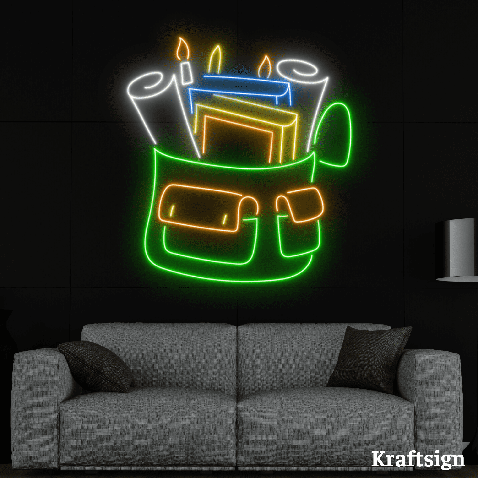 Craftnamesign Bag Neon Sign, Class Room LED Sign, Art Class Decor,Kid ...