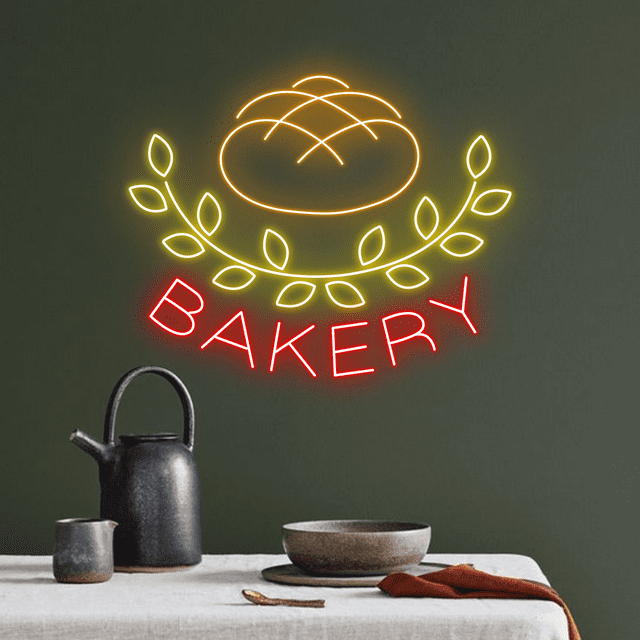 Craftnamesign Bakery Neon Sign, Bakery LED Signboard, Cake Shop Decor ...