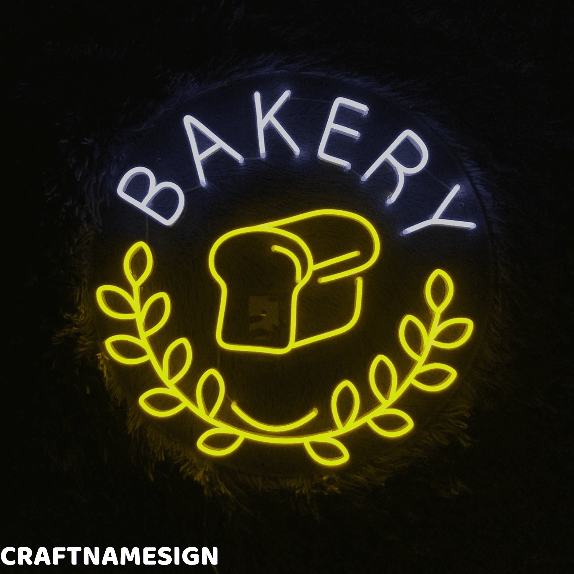 Craftnamesign Bakery Neon Sign, Bakery Open Wall Art, Bread Store Wall ...