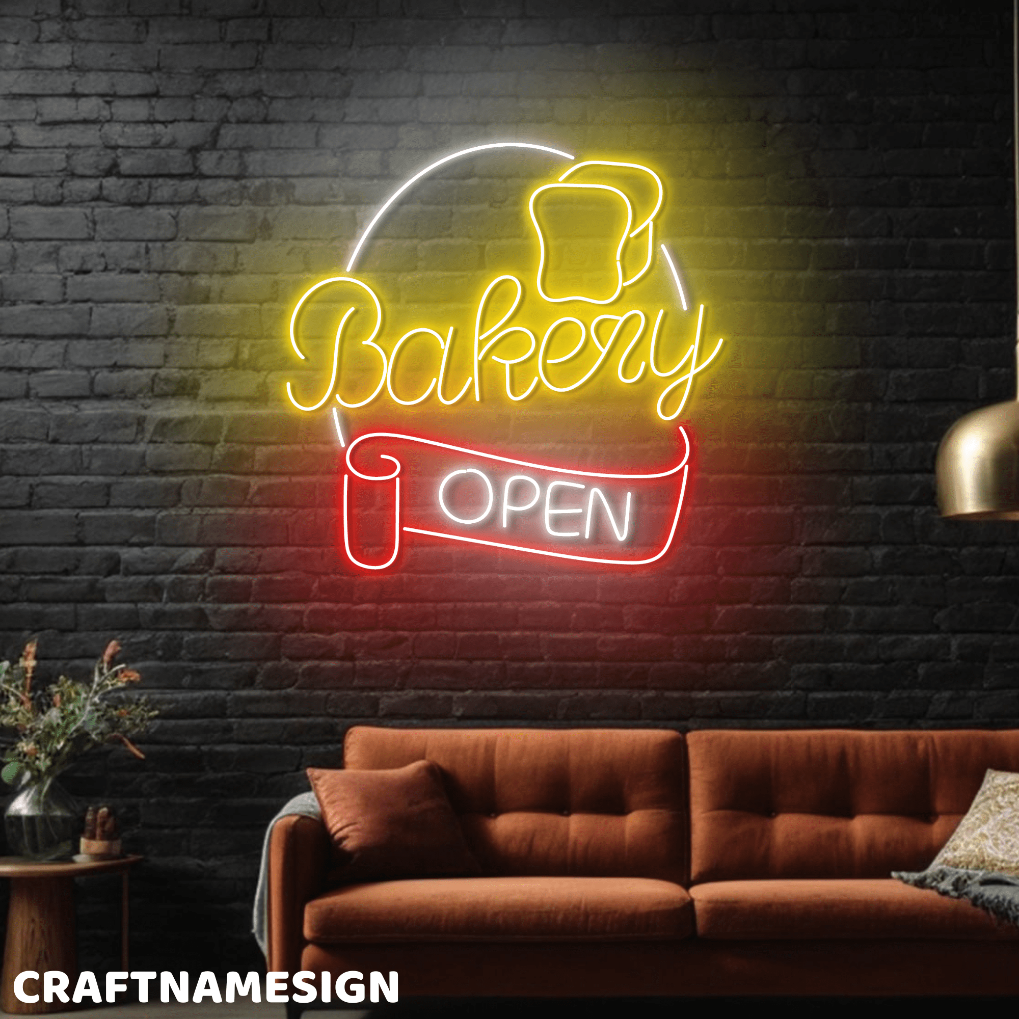 Craftnamesign Bakery Open Neon Light Art, Welcome LED Sign For Bakery ...