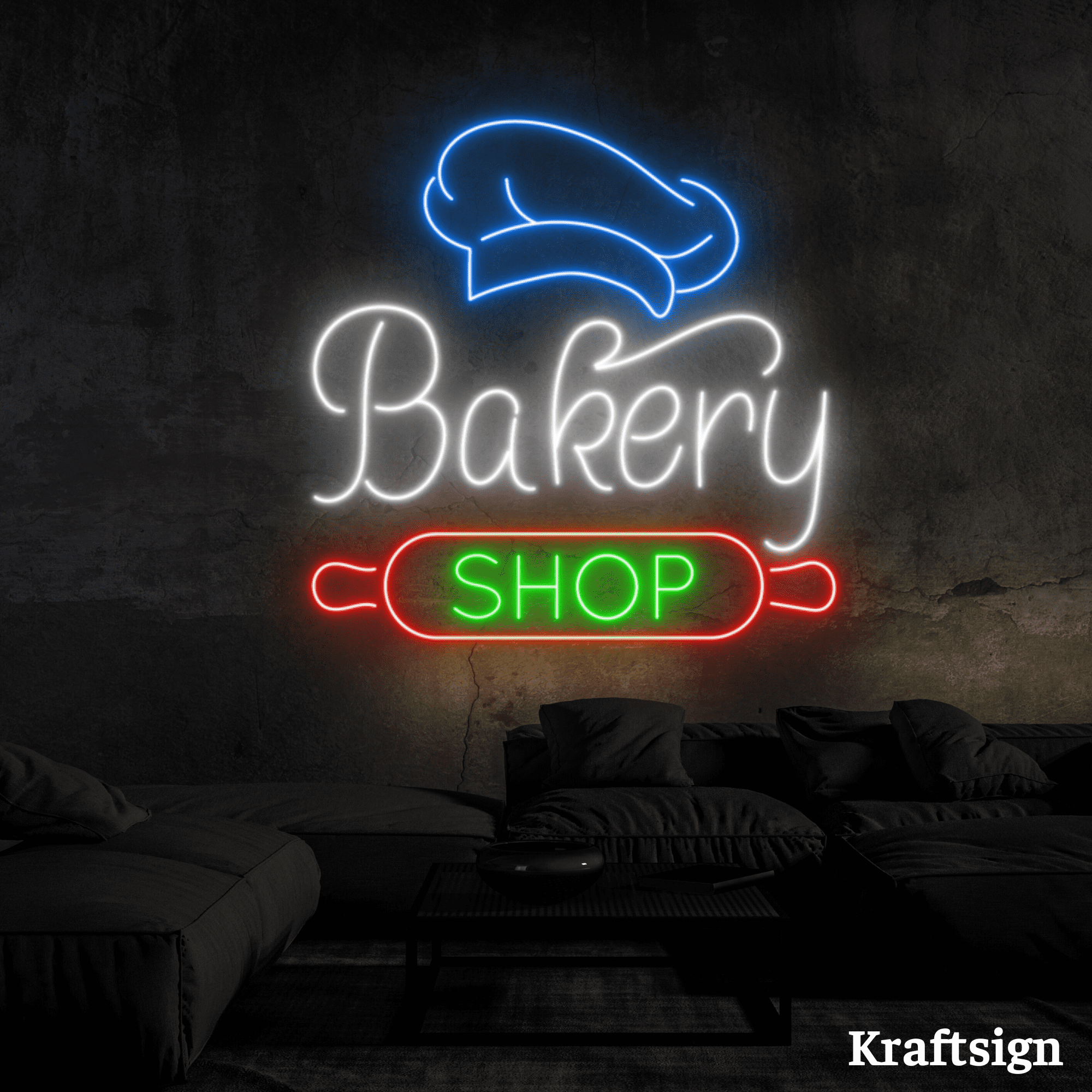 Craftnamesign Bakery Shop Neon Sign, Cakes Shop LED Sign, Bakery Decor ...