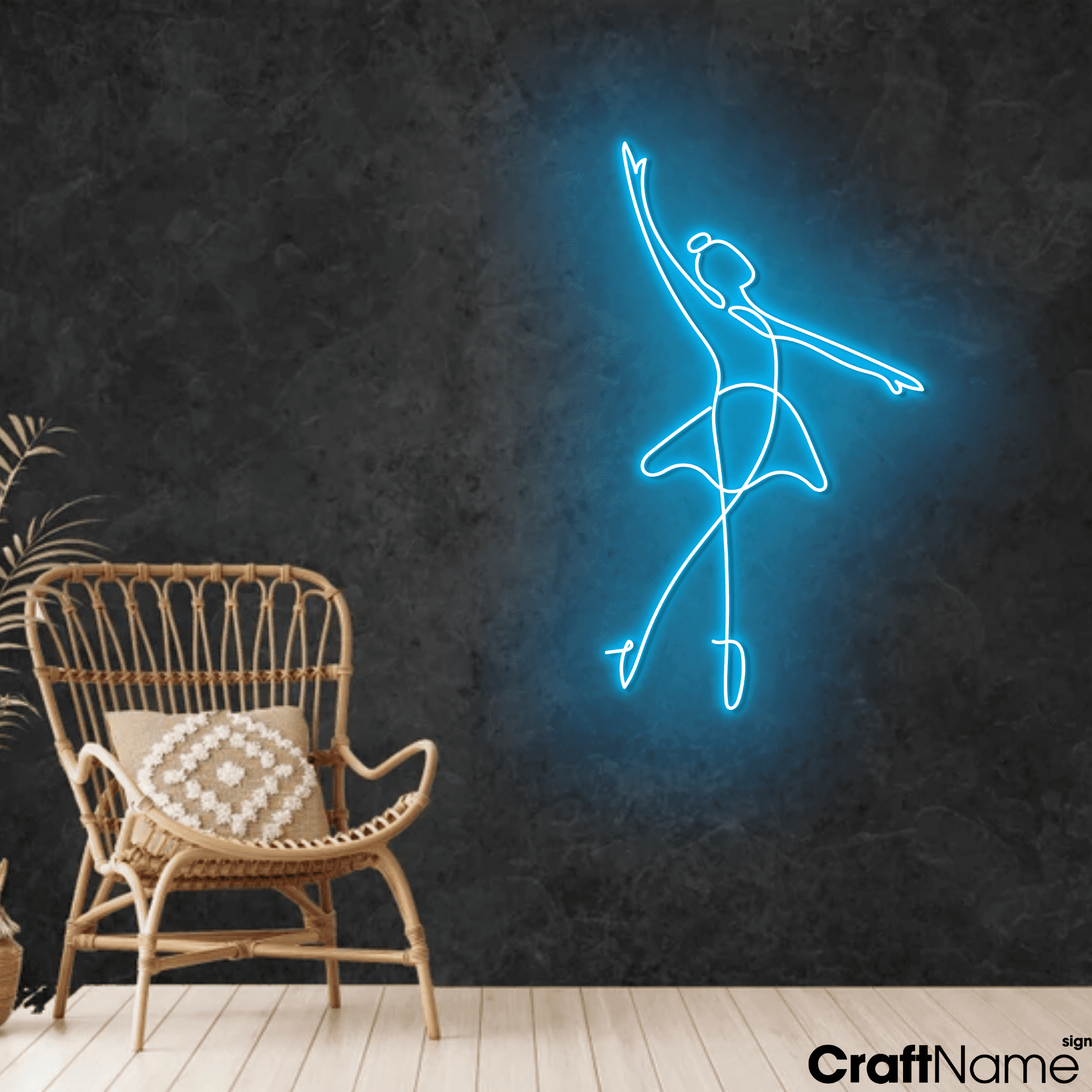 Craftnamesign Ballet Girl Line Neon Light Art For Ballet Dance Studio ...