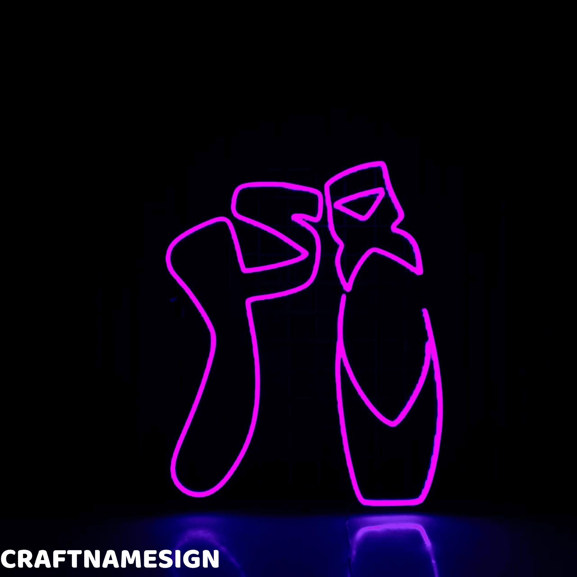 Craftnamesign Ballet Shoes Neon Sign, Ballet Club Wall Decor, Ballerina ...