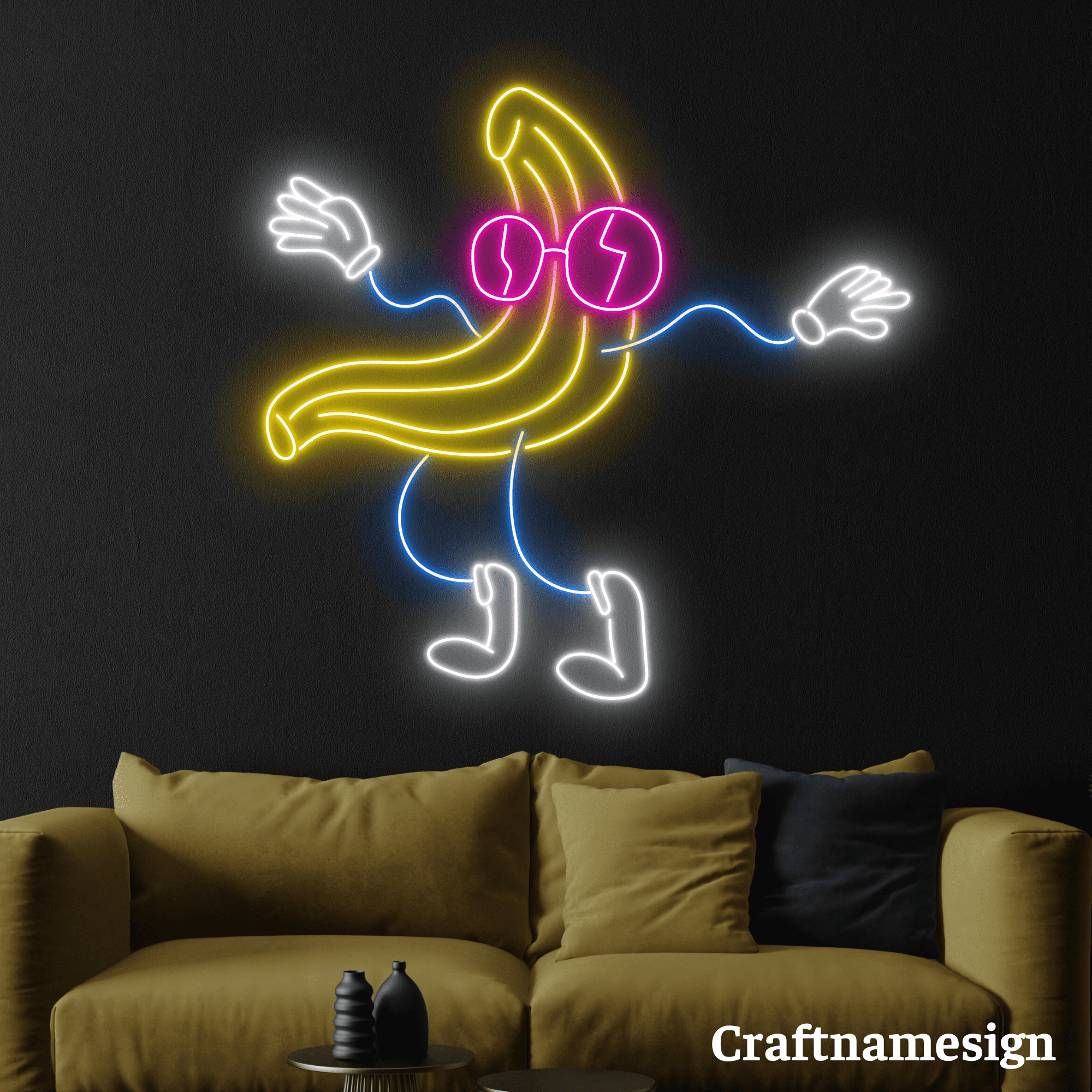 Craftnamesign Banana Crazy Neon Sign for Beach Club Bedroom Shop Wall ...