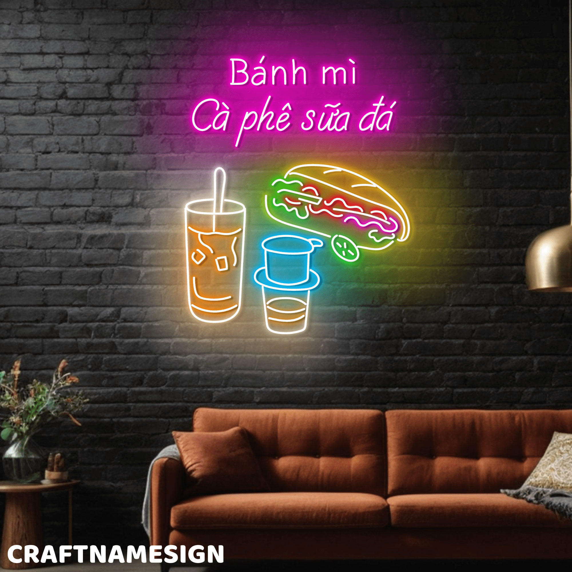Craftnamesign Banh Mi Cafe Neon Sign, Vietnamese Food LED For Breakfast ...