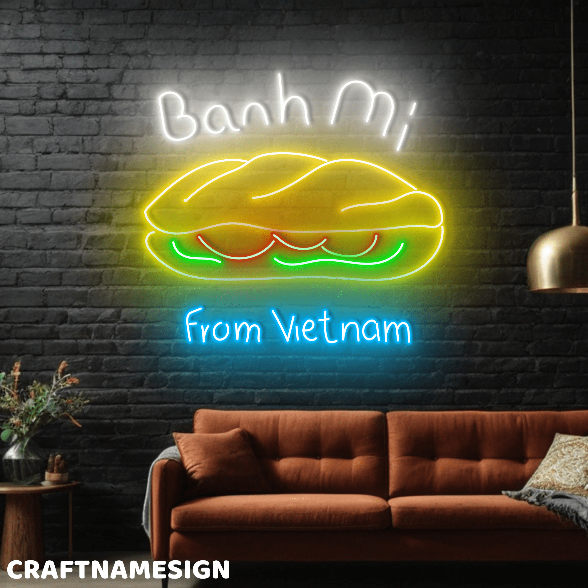 Craftnamesign Banh Mi From Vietnam Neon Sign, Vietnamese Restaurant ...