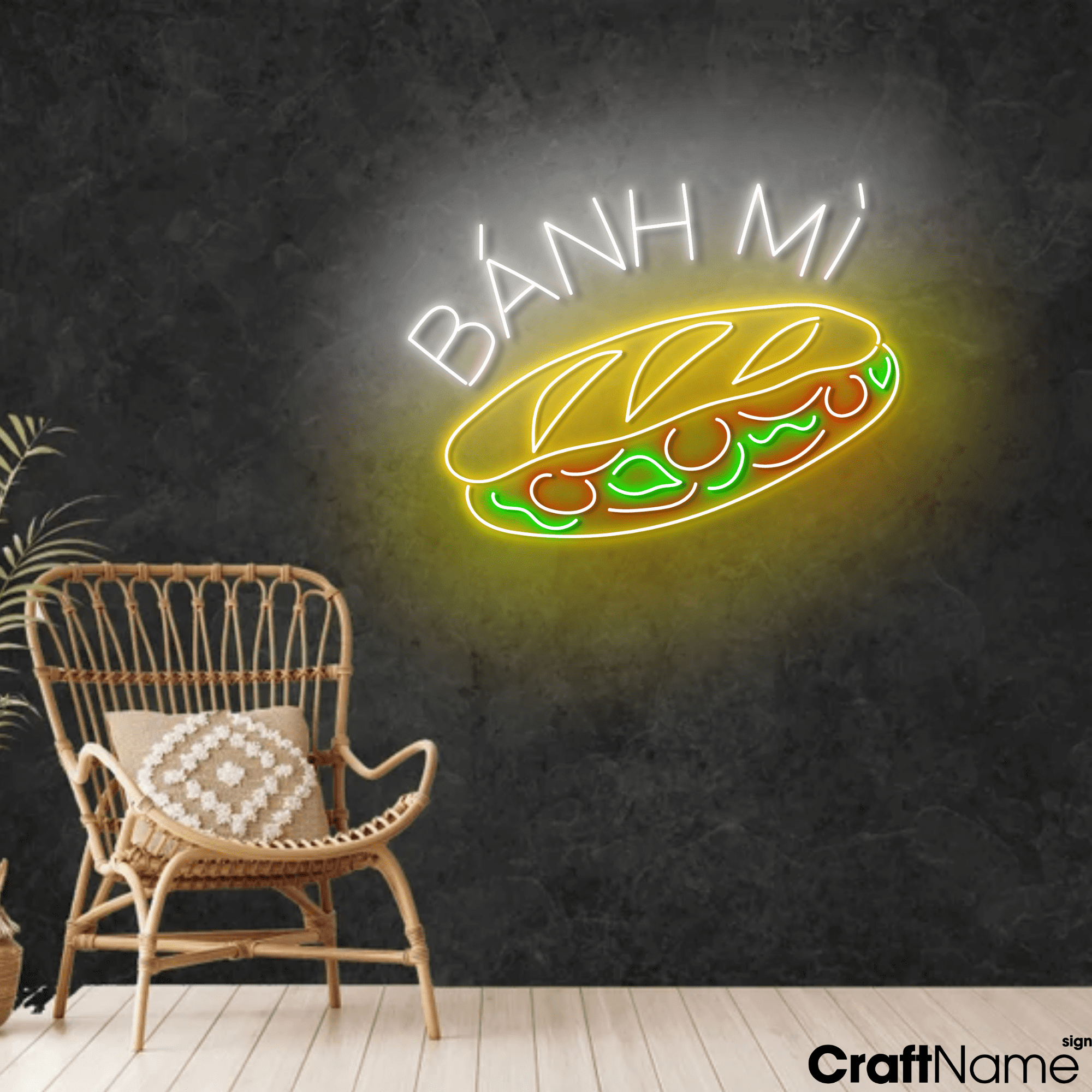 Craftnamesign Banh Mi Neon Light For Vietnamese Breakfast Restaurant ...