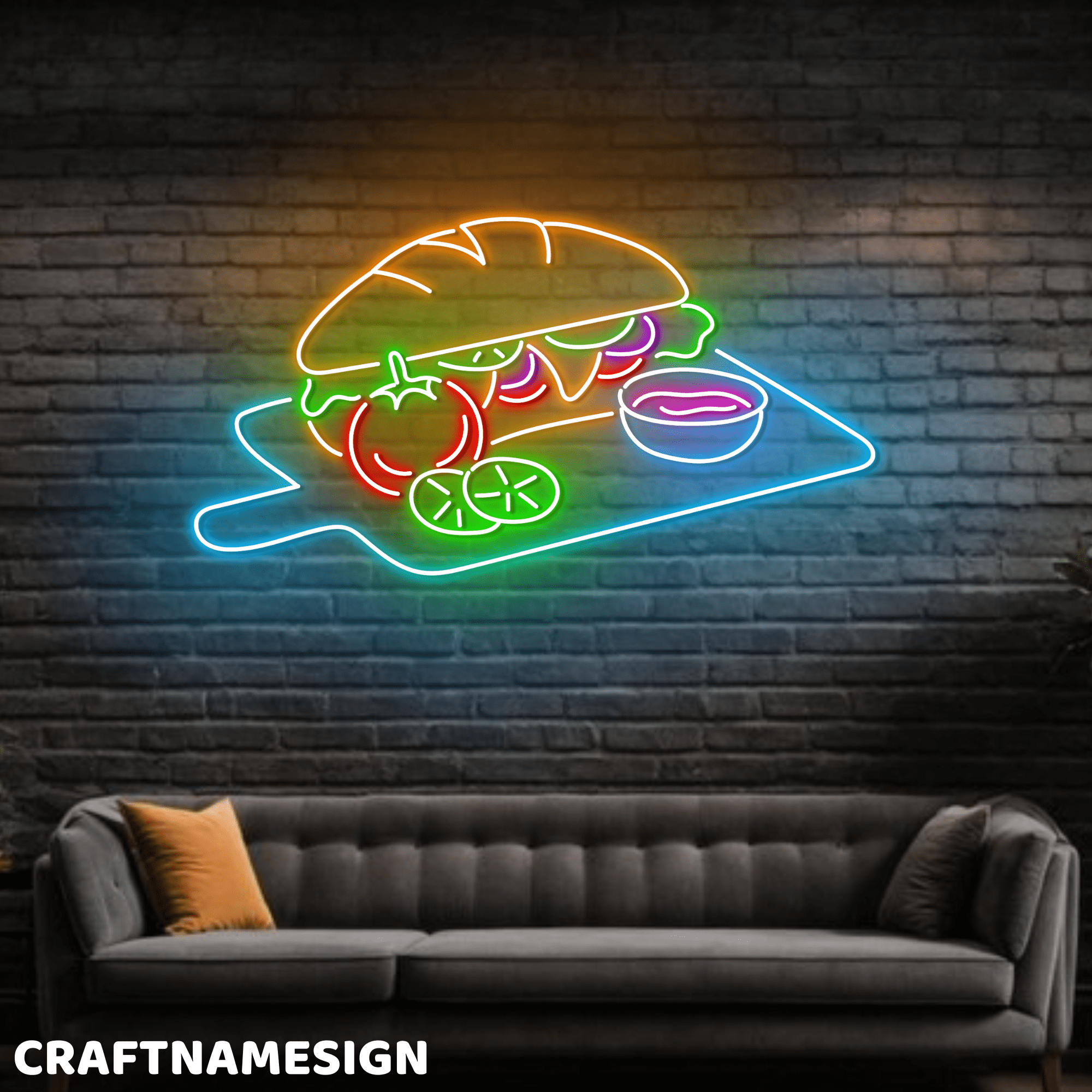Craftnamesign Banh Mi Neon Sign, Vietnamese Food LED For Restaurant ...