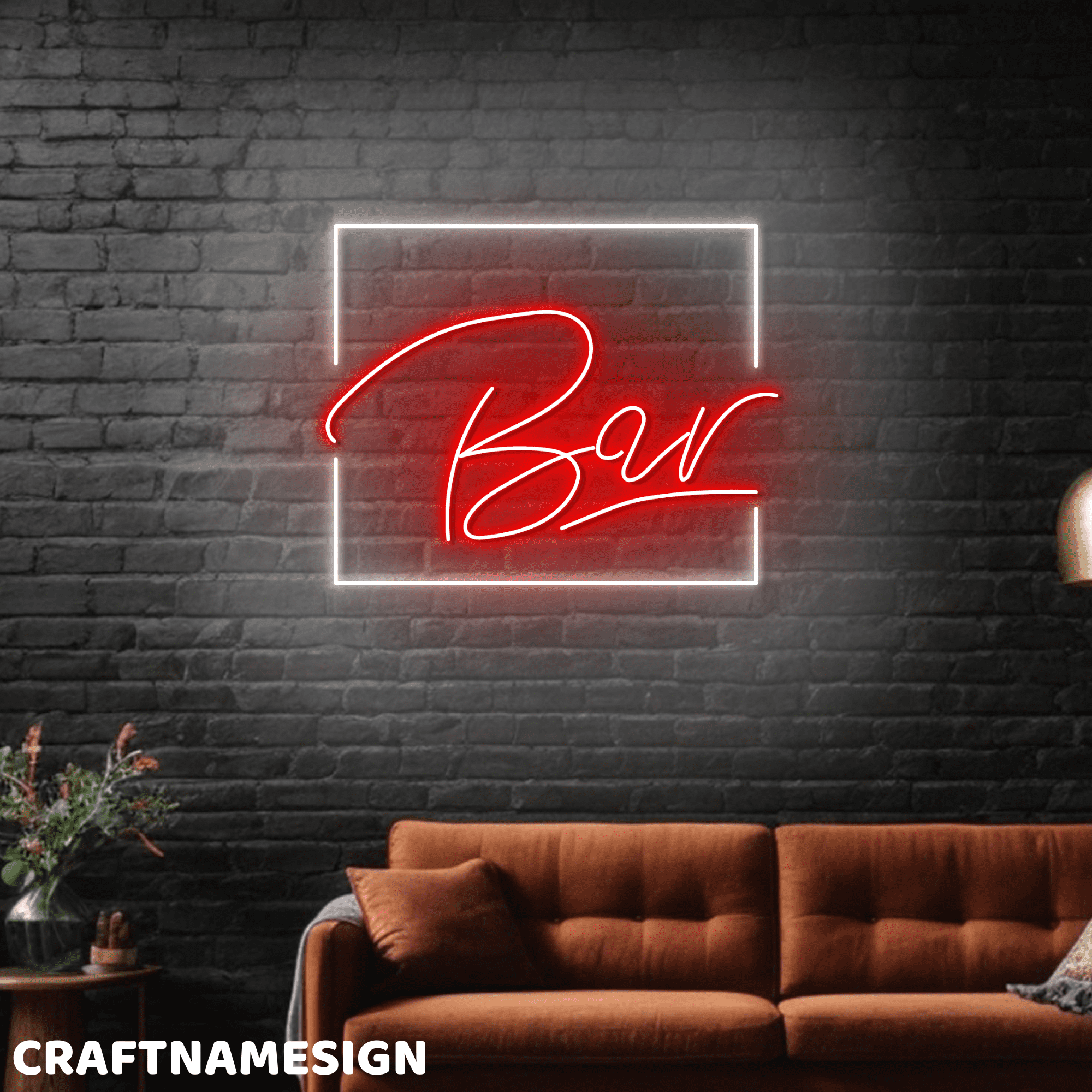 Craftnamesign Bar Neon Sign, Open Sign Wall Art, Wall Decor For Bar Pub ...