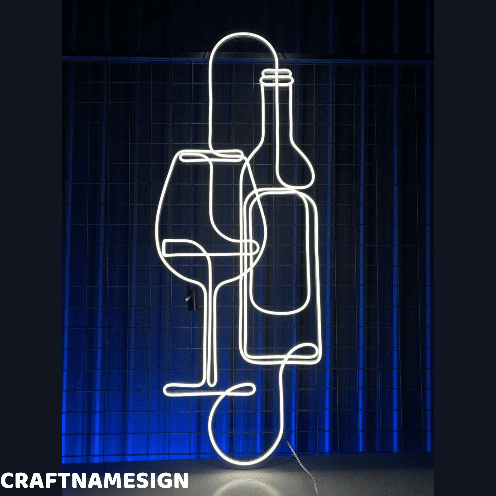 Craftnamesign Bar Pub Neon Sign, Bar Pub Line Art Wall Decor, Home ...