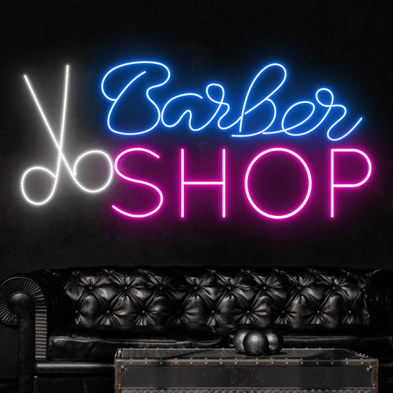 Craftnamesign Barber Shop Neon Sign, Barber Wall Art, Barber Shop Decor ...