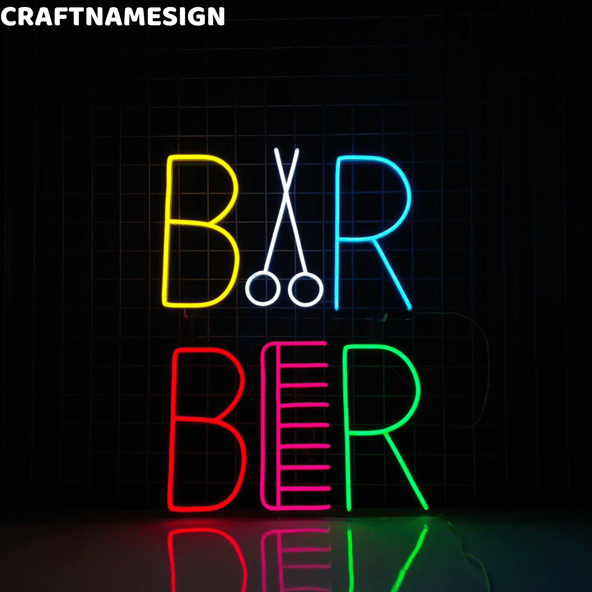 Craftnamesign Barber shop Led Sign, Hair Salon Wall Art Decor, Barber ...