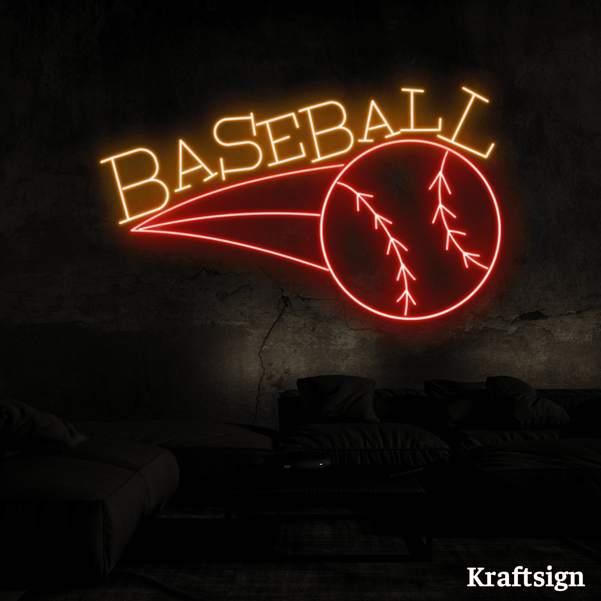 Craftnamesign Baseball Neon Sign, Baseball Club Shop Decor, Gift For ...