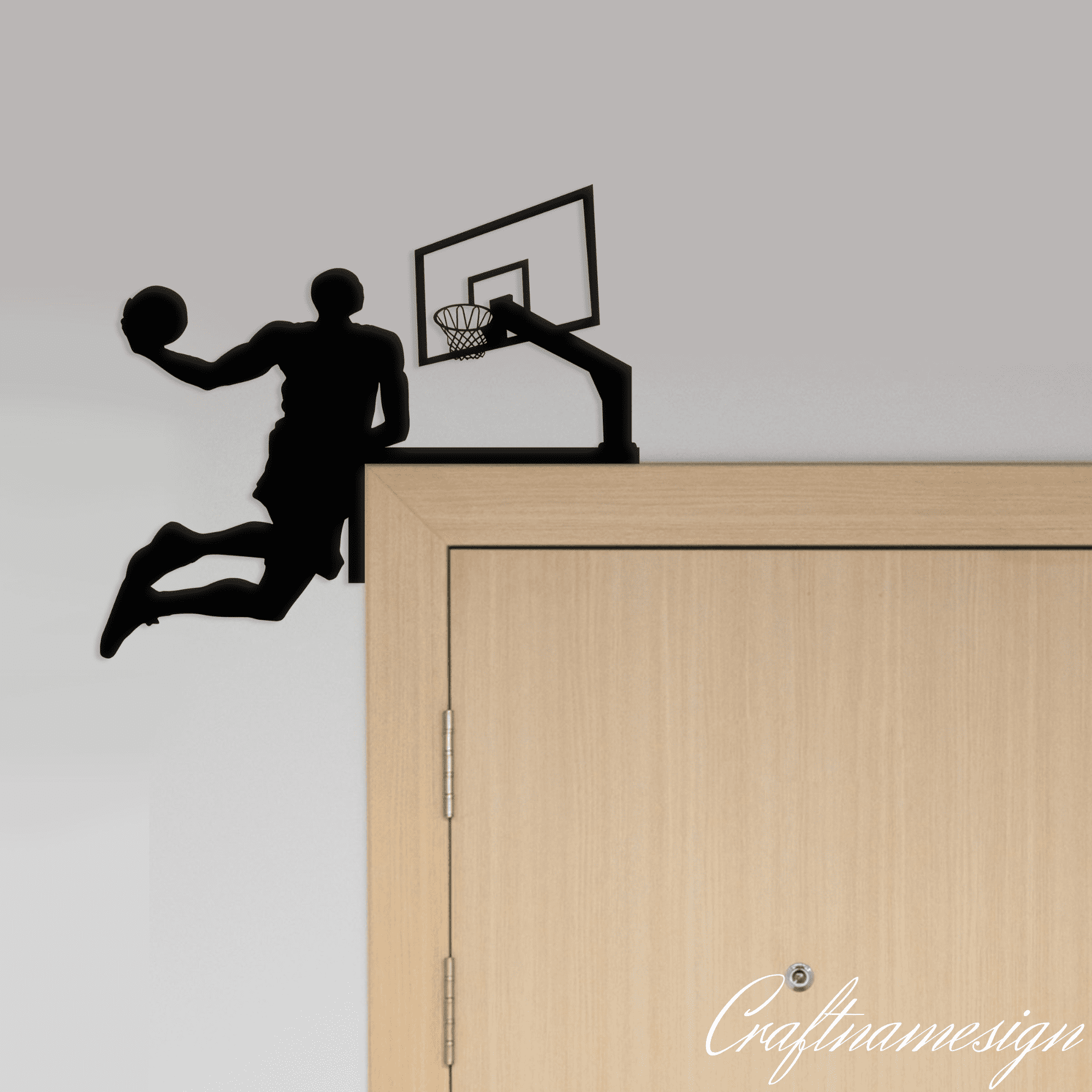 Craftnamesign Basketball Metal Door Corner, Basketball Sign Decoration ...