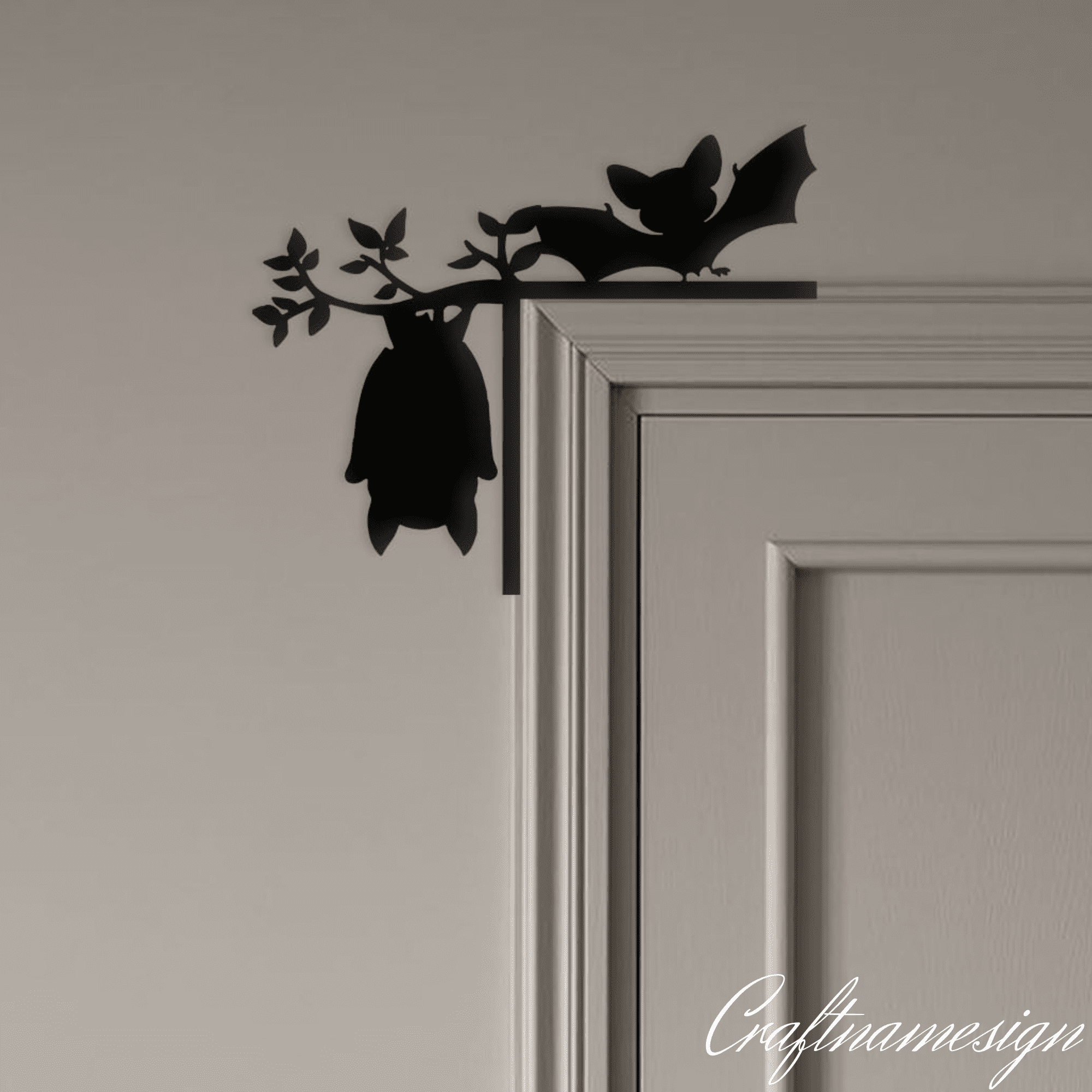 Craftnamesign Bat Door Corner Hanger, Door Corner Ornaments Decor for ...