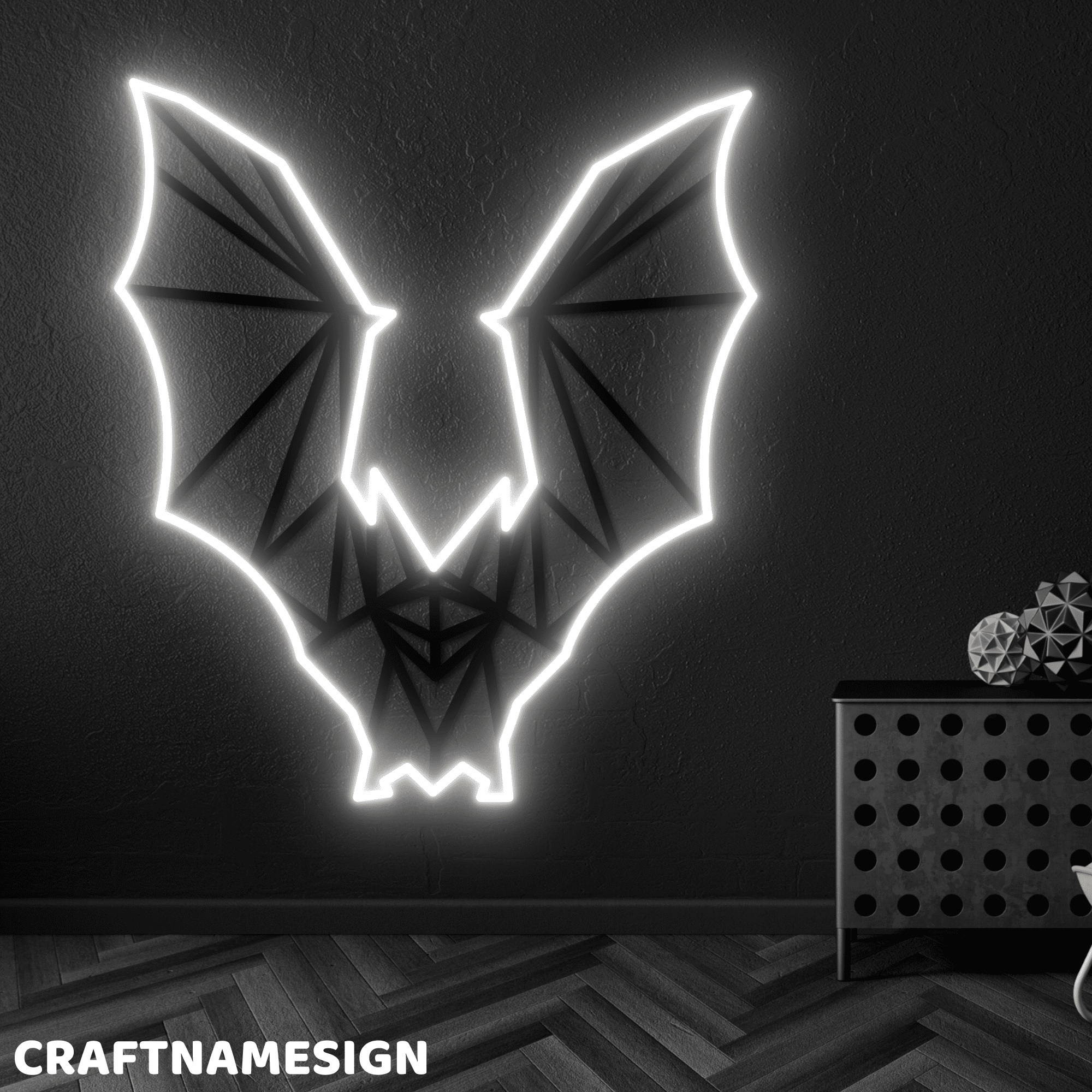 Craftnamesign Bat Neon Decal, Bar Pub Wall Art, Wine Lounge Wall Decor ...