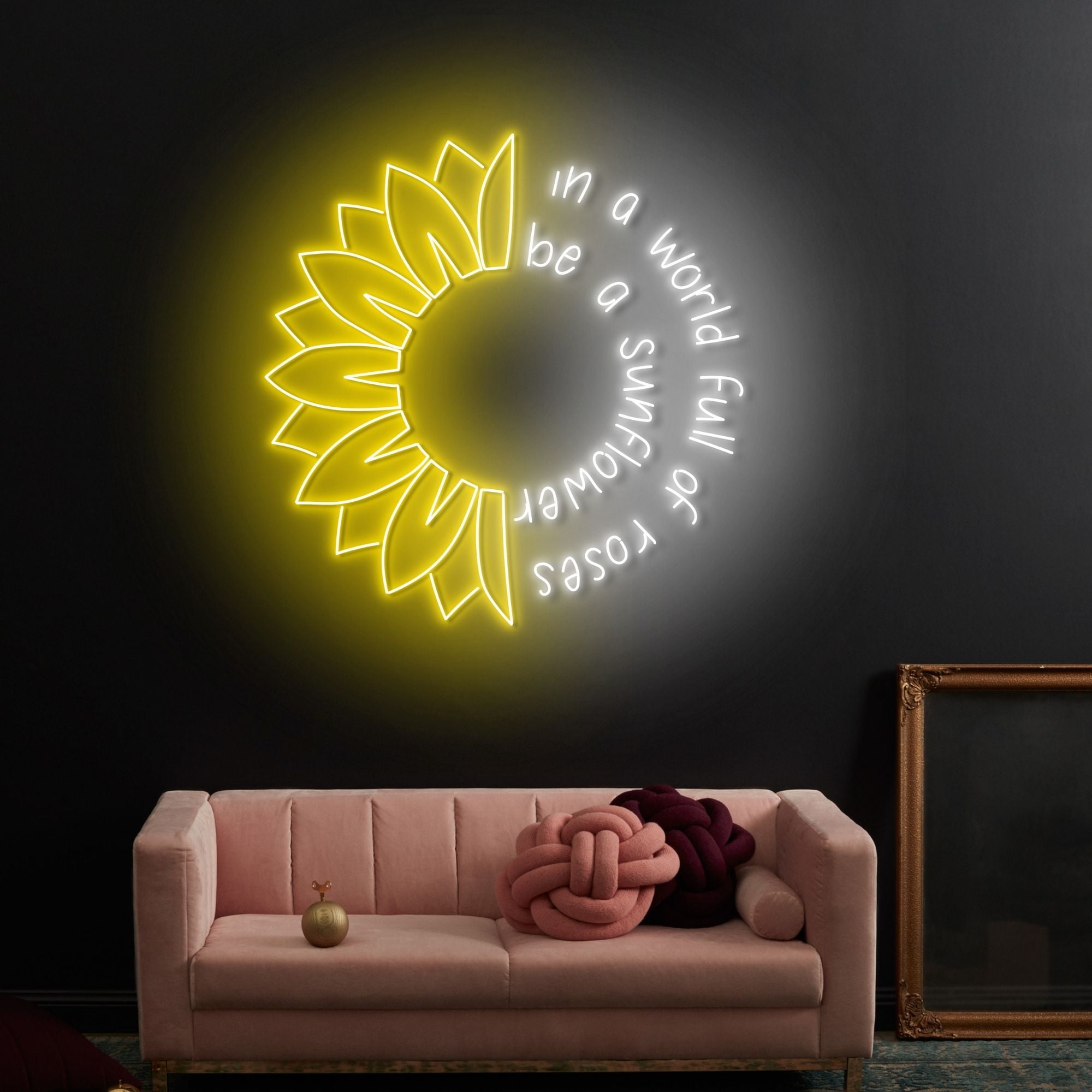 Craftnamesign Be A Sunflower Neon Sign Art, Sunflower LED Light ...