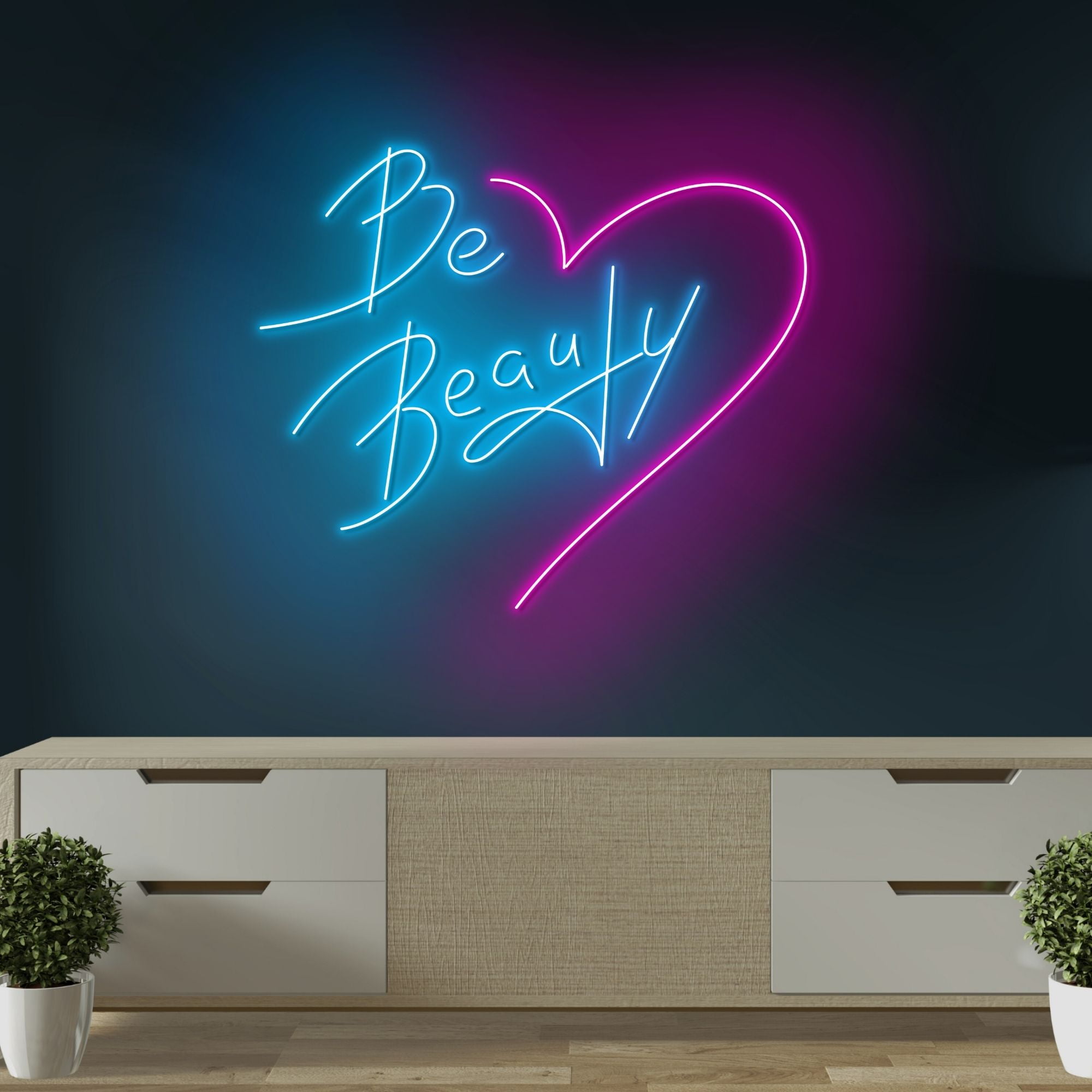 Craftnamesign Be Beauty Neon Light, Beauty Salon LED Sign Wall Art, Spa ...