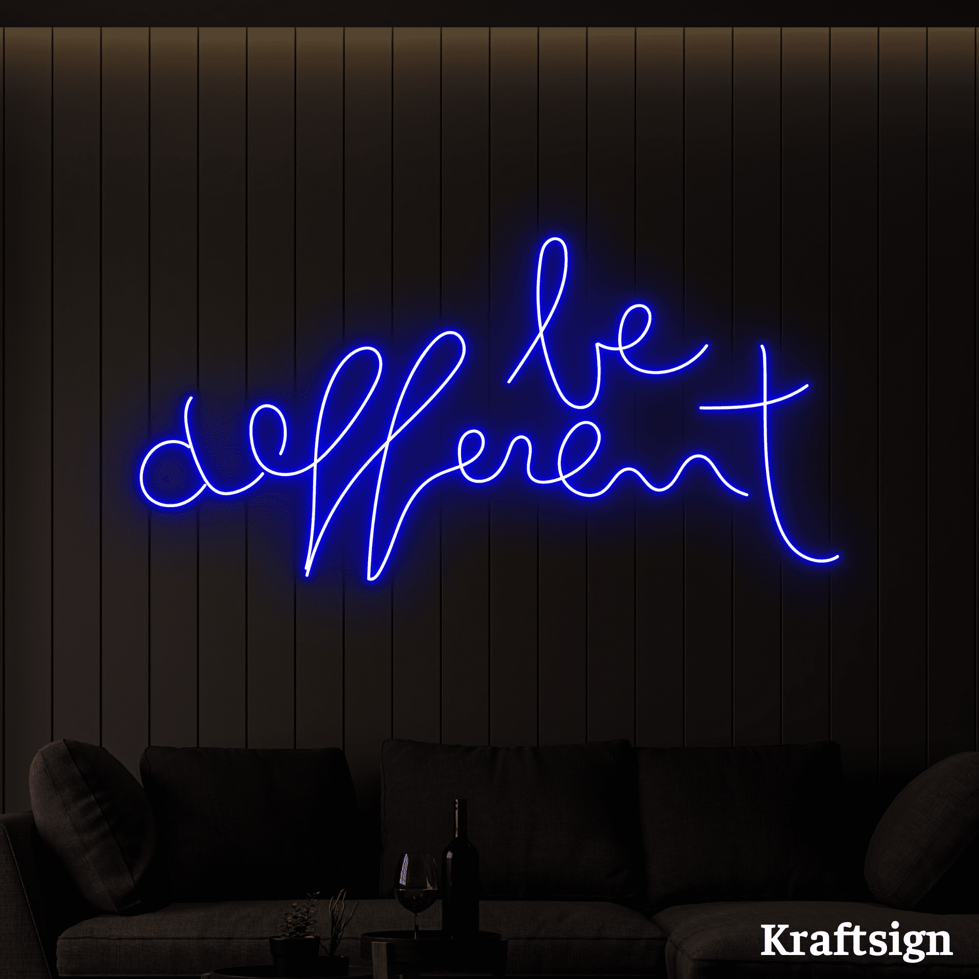 Craftnamesign Be Different Neon Sign, Quotes LED Sign, Bedroom Decor ...