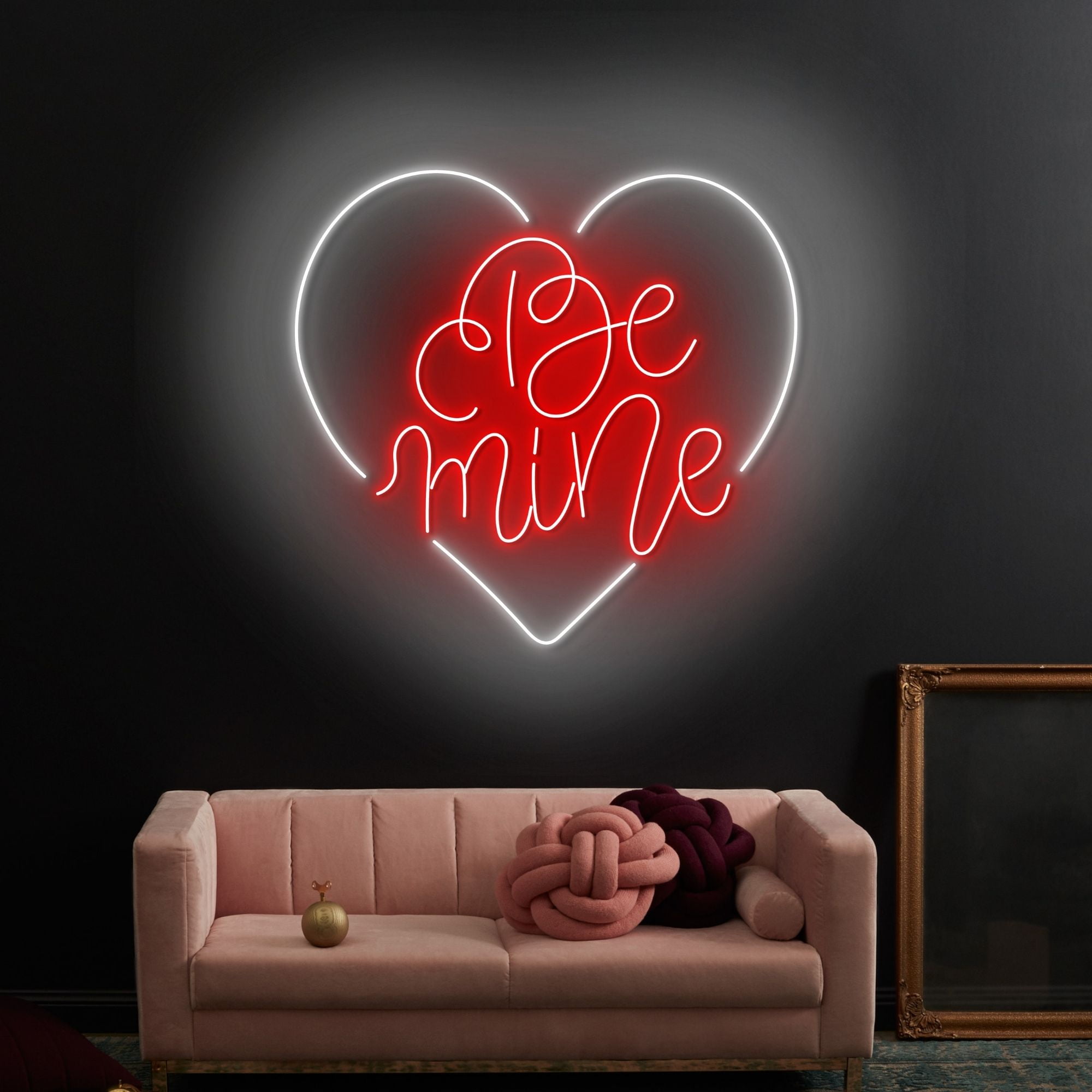 Craftnamesign Be Mine Neon Sign, Be Mine Led Light, Positive Quote Sign ...
