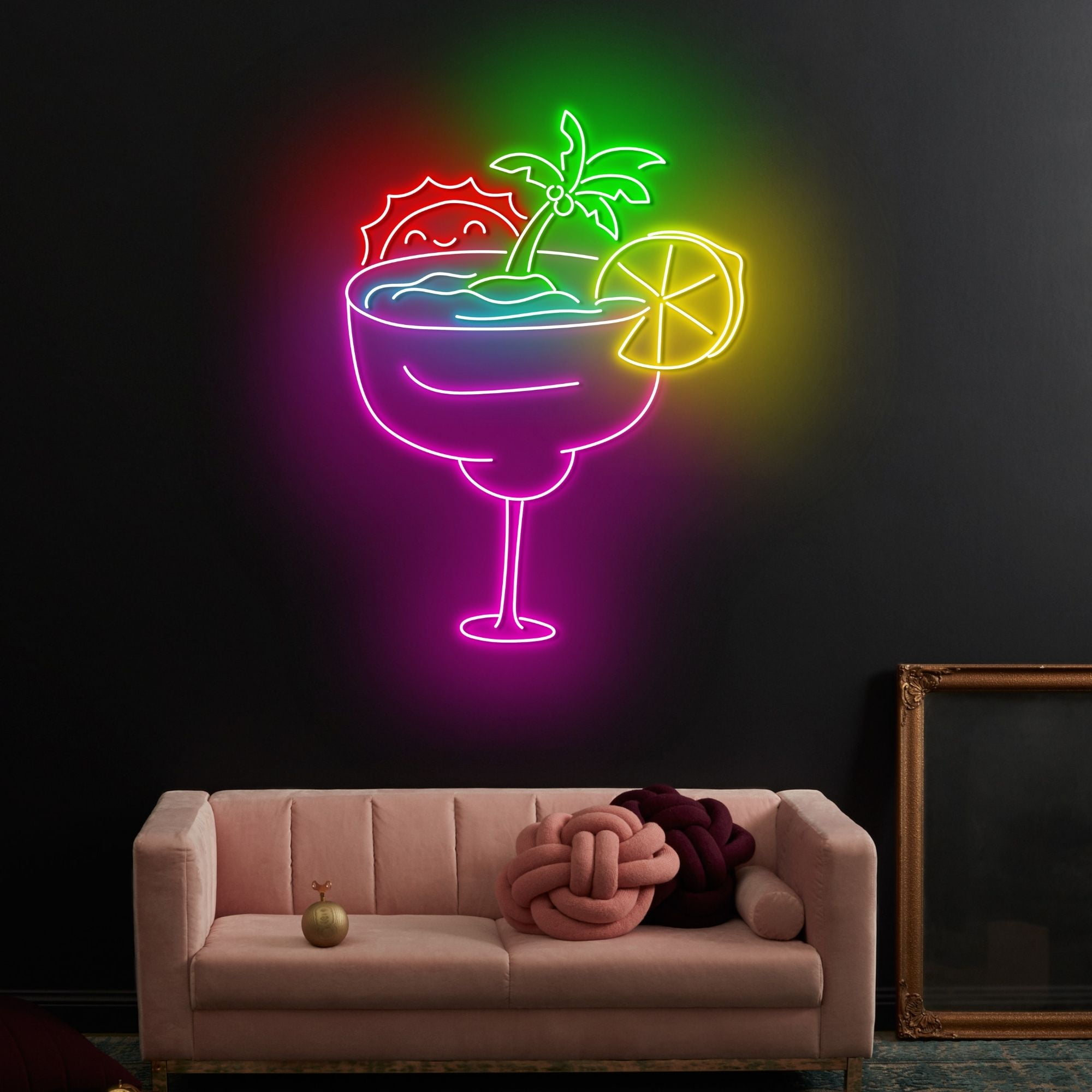 Craftnamesign Beach Cocktail Led Sign, Cocktail Beach Bar Neon Light ...