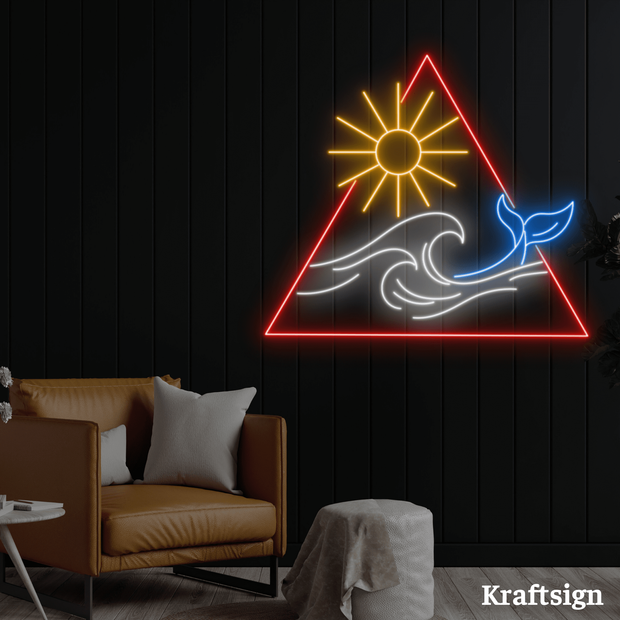 Craftnamesign Beach Neon Sign, Sunrise LED Sign, Beach Club Wall Art ...
