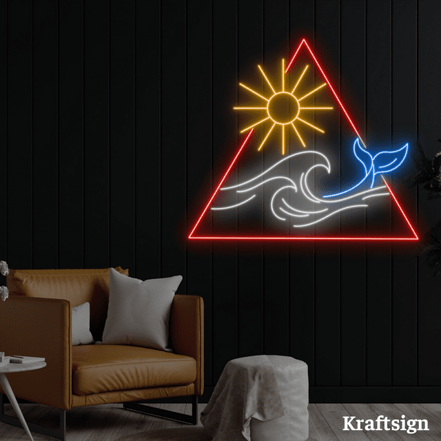 Craftnamesign Beach Neon Sign, Sunrise LED Sign, Beach Club Wall Art ...