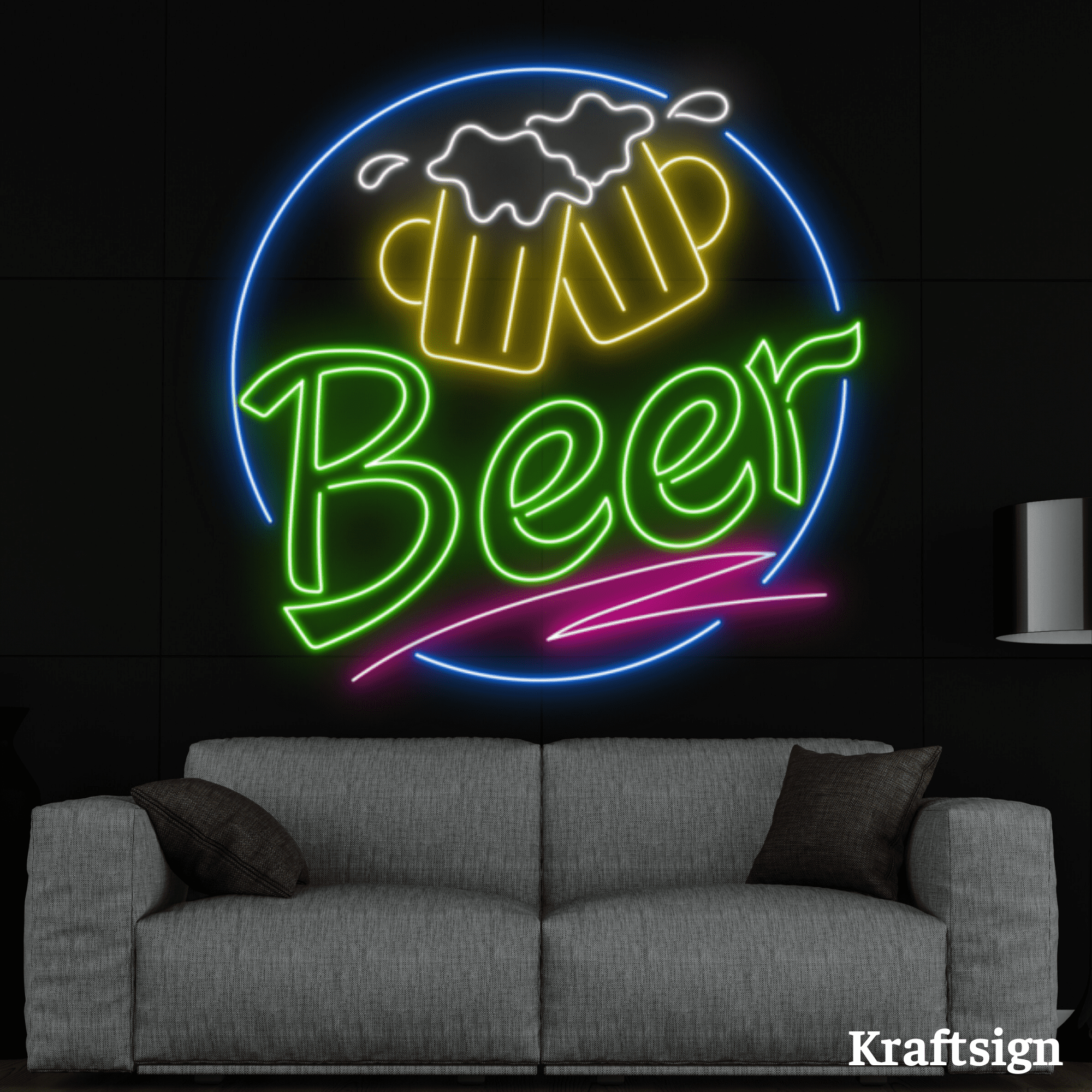 Craftnamesign Beer Neon Signs, Beer Restaurant Decor, Beer Shop LED ...
