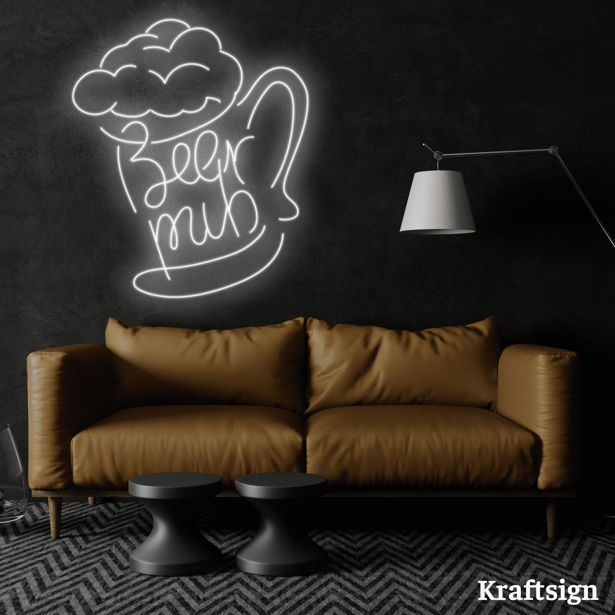 Craftnamesign Beer Pub Neon Sign, Beer LED Sign, Bar Club Decorations ...