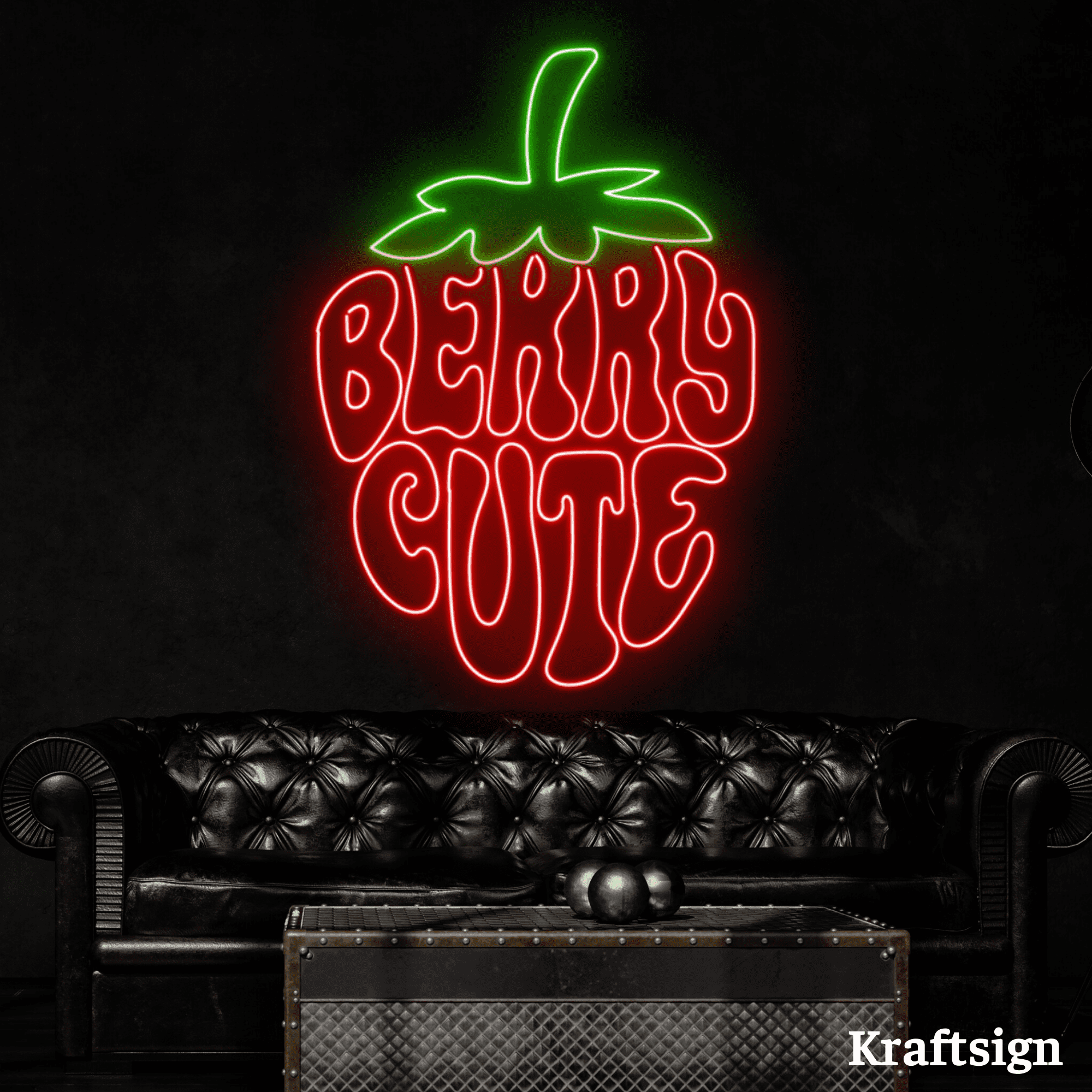 Craftnamesign Berry Cute Neon Sign, Fruit Shop Decor, Strawberry LED ...