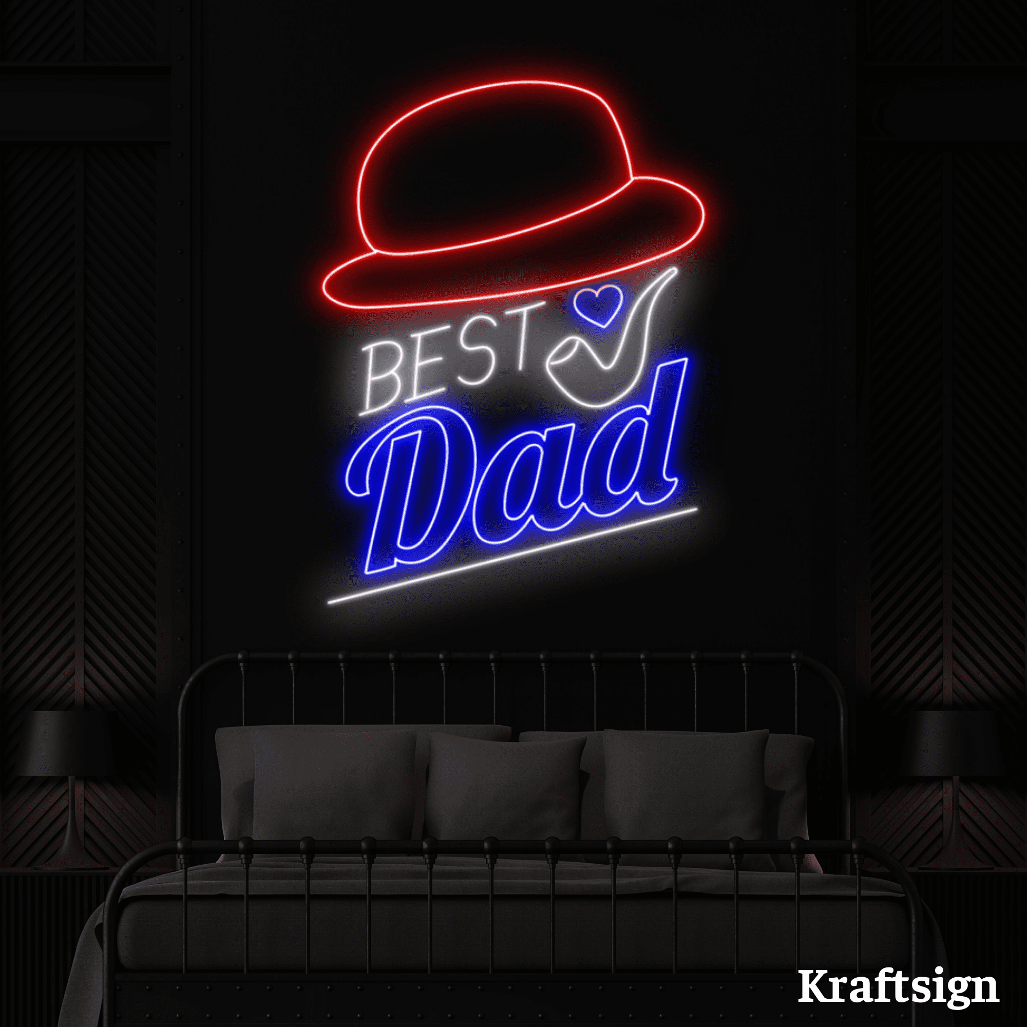 Craftnamesign Best Dad Neon Sign, Father's Day Gifts Decor, Dad Lover ...