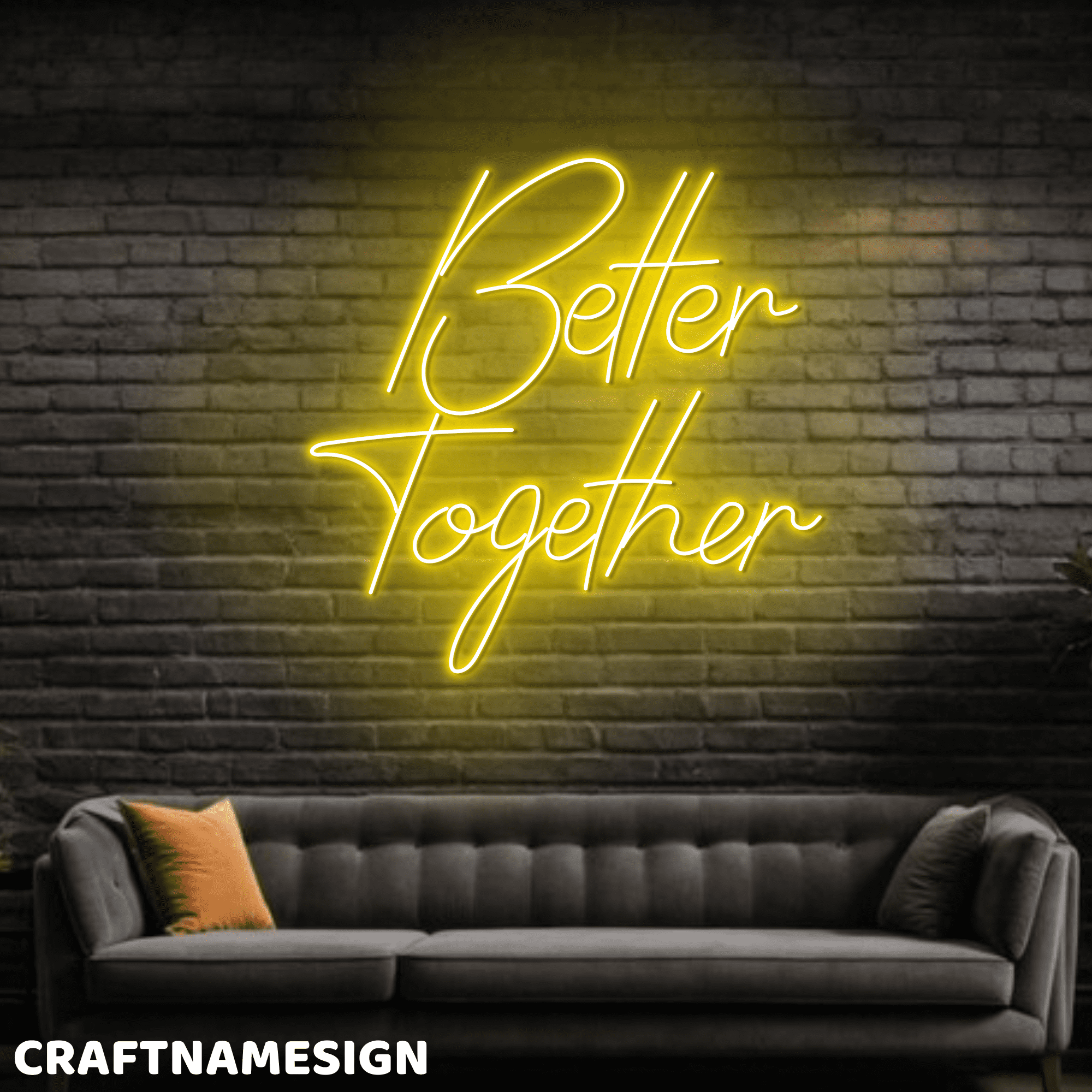 Craftnamesign Better Together Neon Light For Wedding Backdrop Party ...