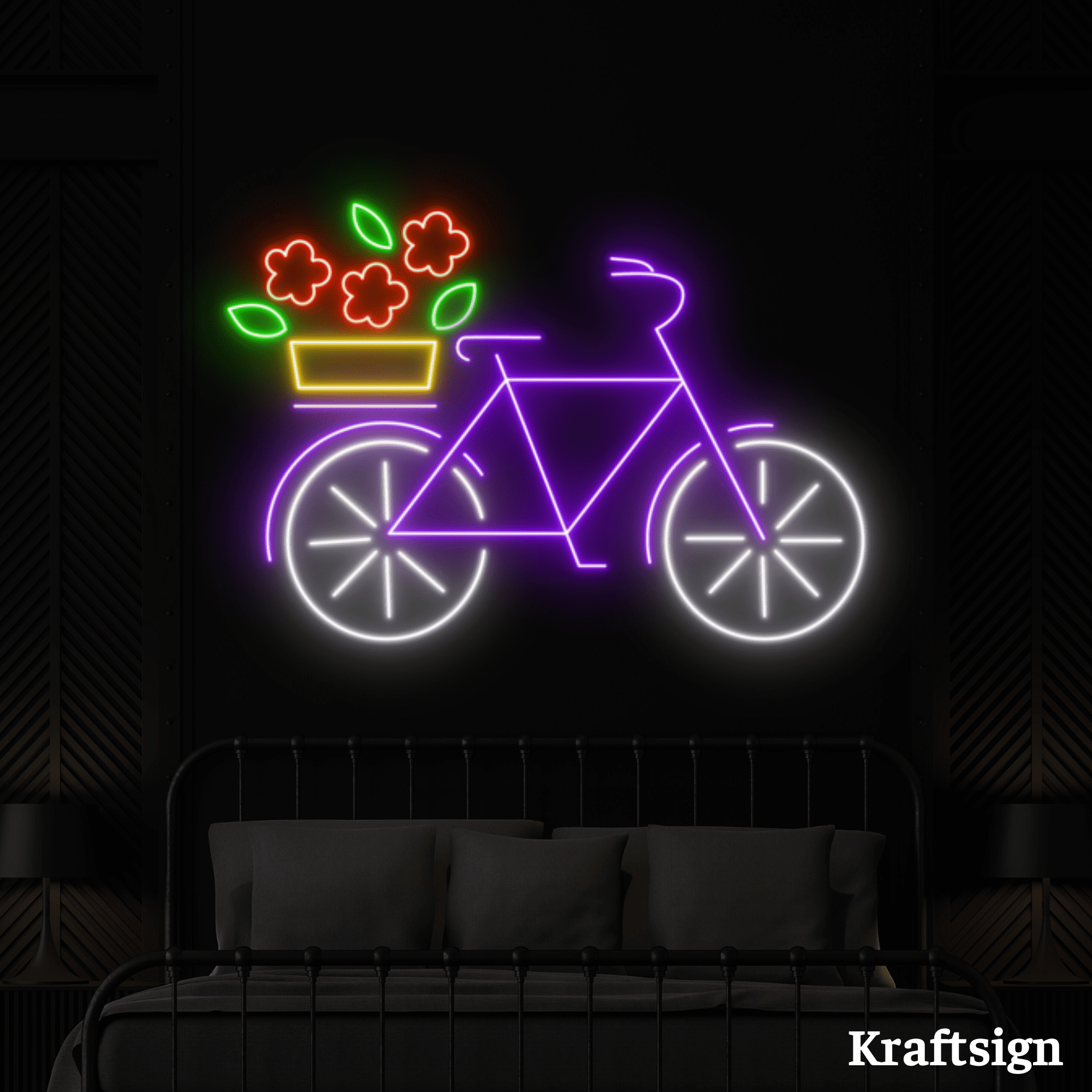 Craftnamesign Bicycle Neon Sign, Biker Gifts, Bike Rent Signs, Room Decor - Walmart.com