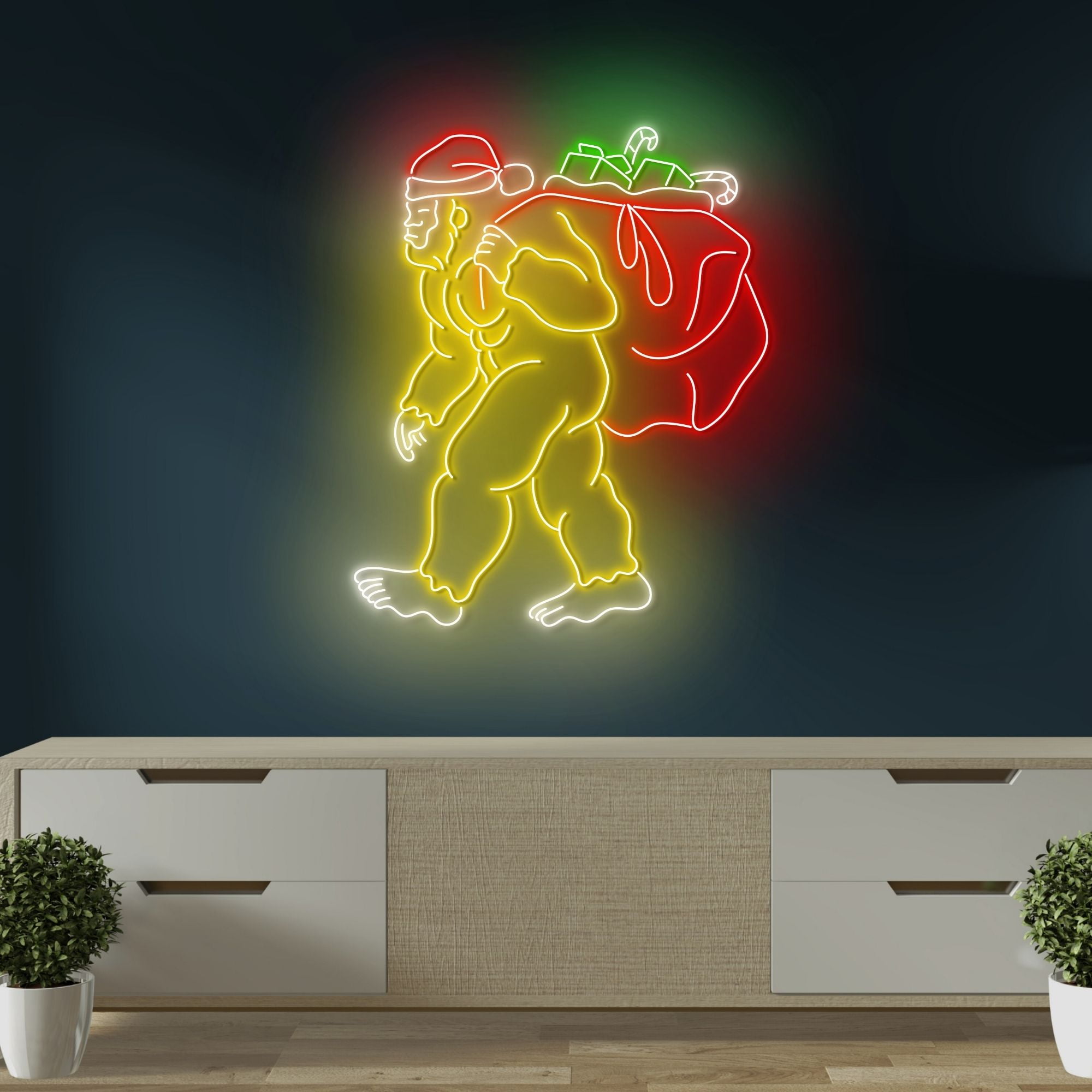 Craftnamesign Bigfoot Brings Gifts Neon Sign, Bigfoot LED Sign, Bigfoot ...